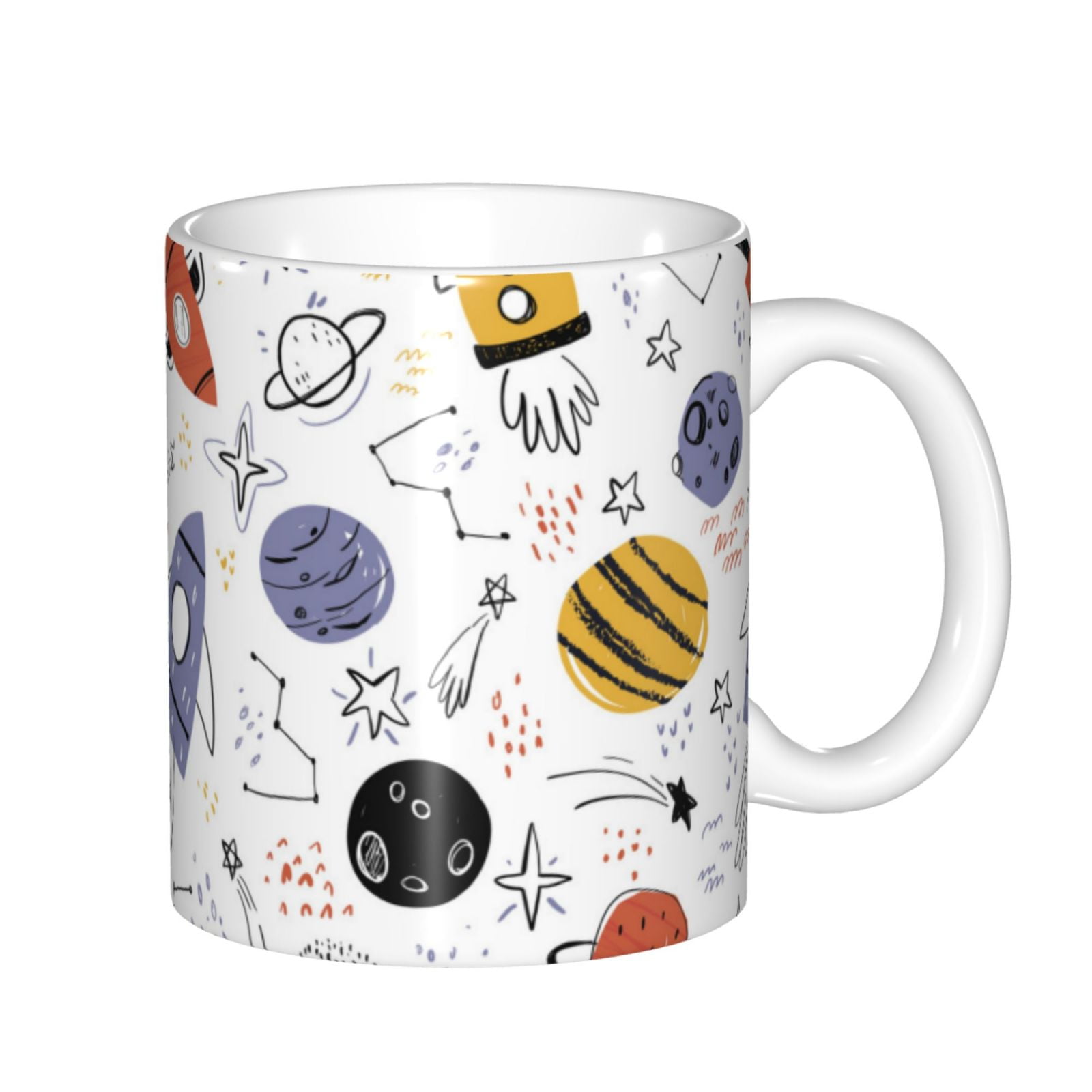 Disketp Rocket Planets Large Coffee Mug with Handle Tea Cup Novelty ...