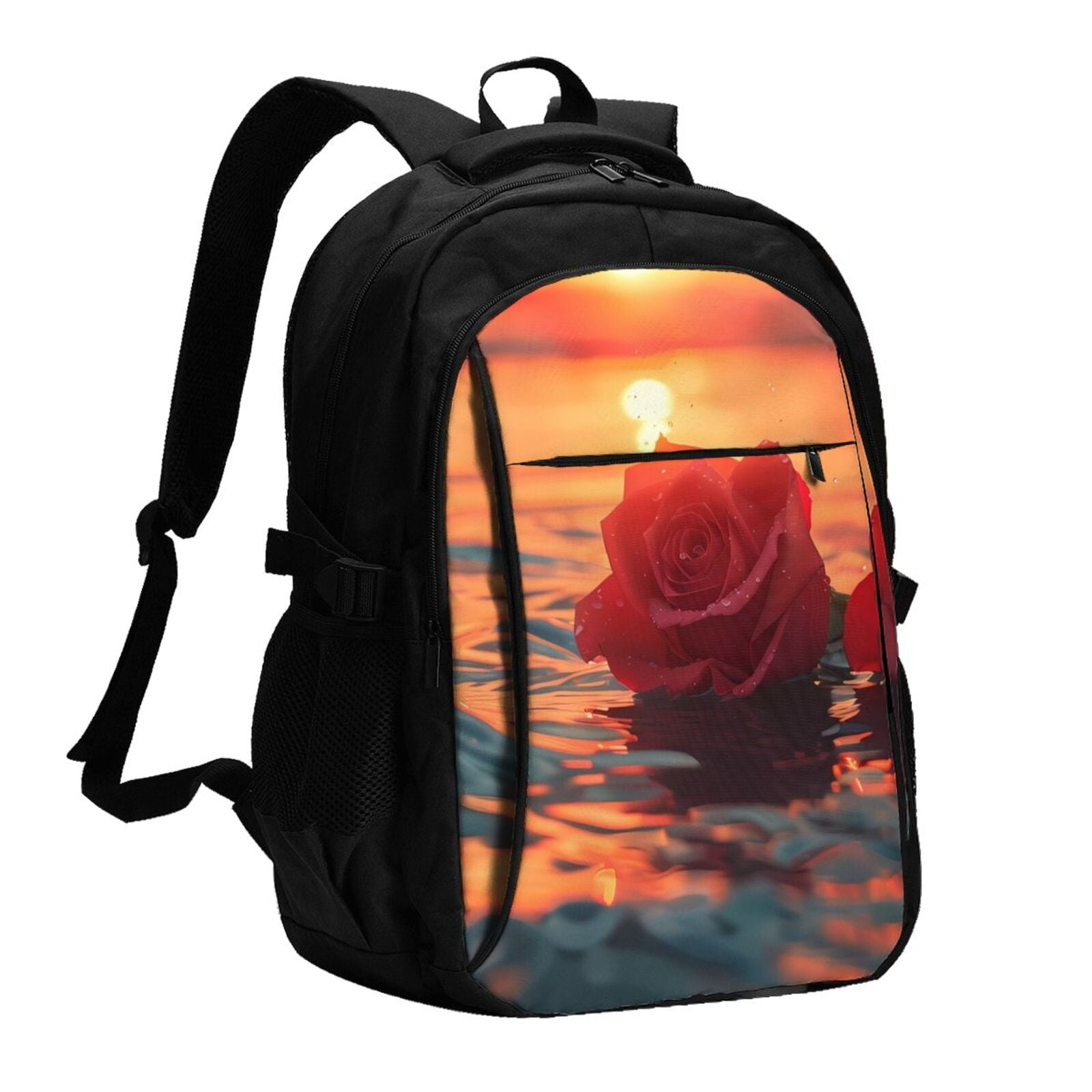 Disketp Romantic Roses Sunset Ocean Travel Laptop Backpack, Laptops ...