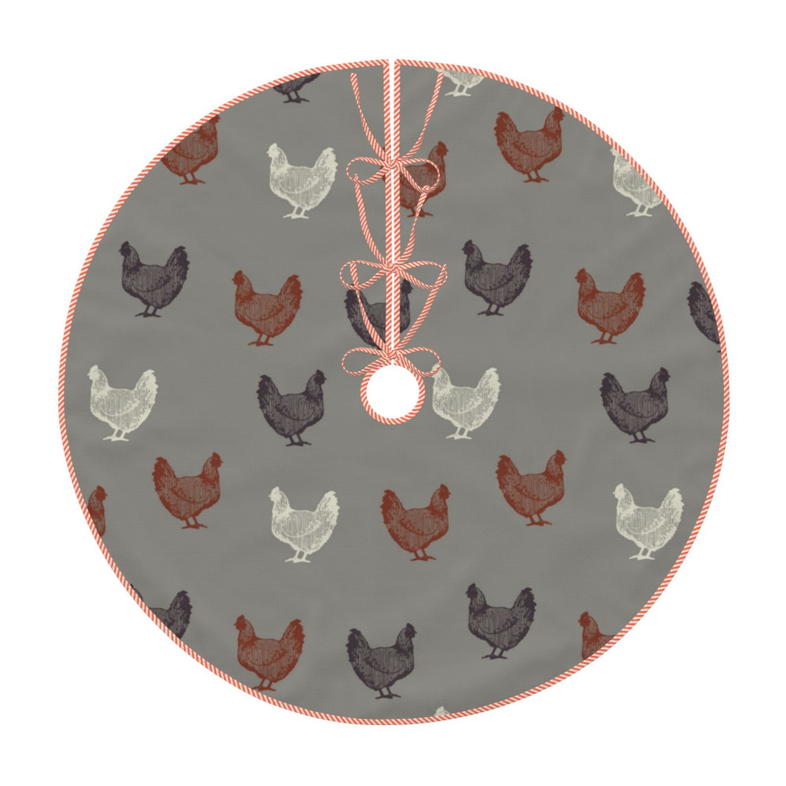 Disketp Rooster Christmas Tree Skirt, Christmas Tree Decorations ...