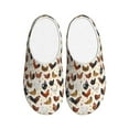 Disketp Roosters and Chickens Women's Men's Slippers Plush Slip-On ...