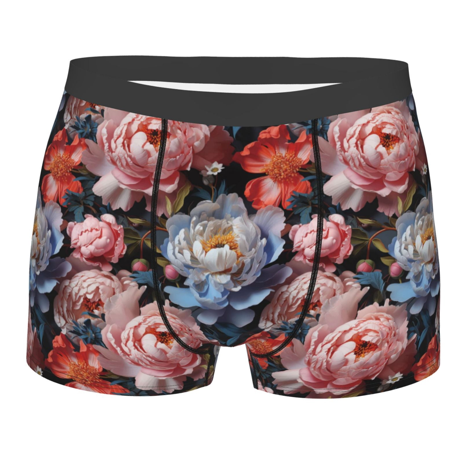 Disketp Rose Flowers Men's Boxer Briefs,Soft and Breathable Cotton ...
