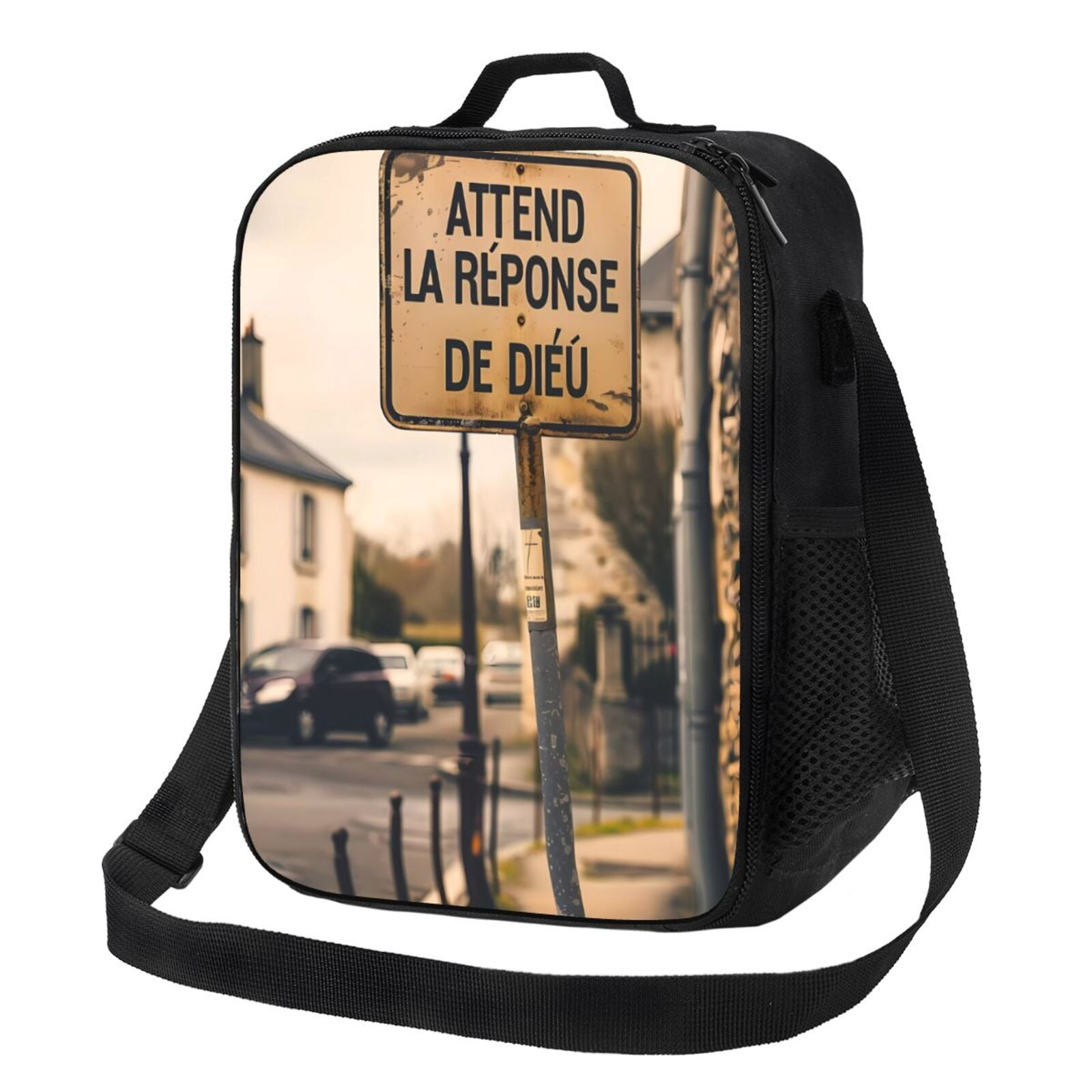 Disketp Rustic French Signpost Insulated Lunch Bag Lunch Box - Lunch ...
