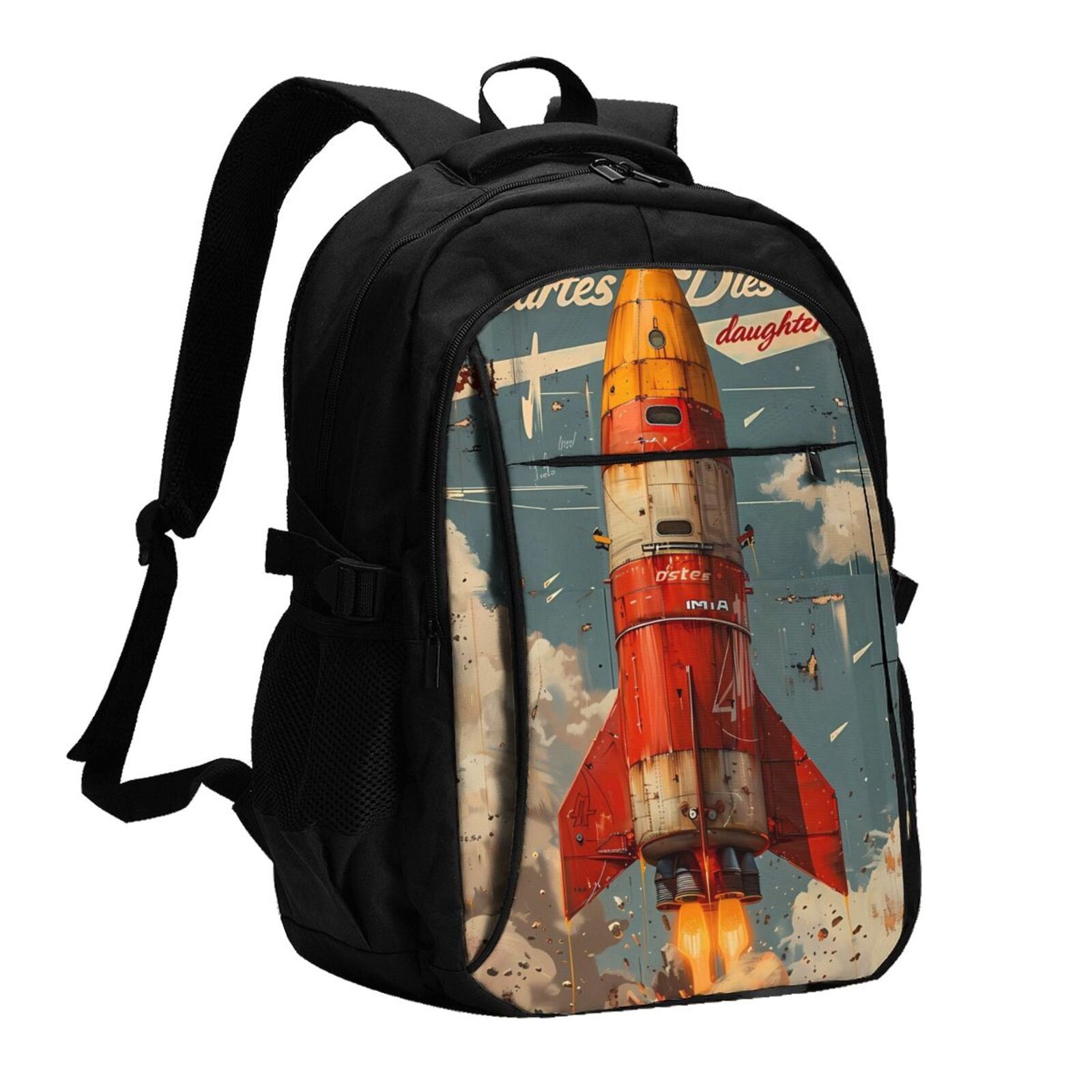 Disketp Rusty Rocket Launch Travel Laptop Backpack, Laptops Backpack ...