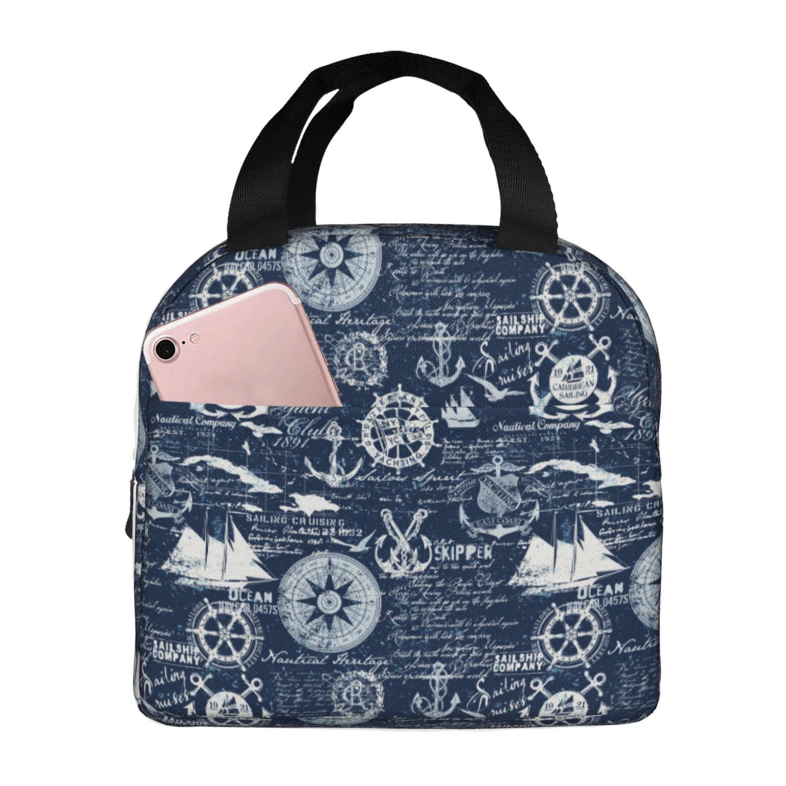 Disketp Sailing Cruises Nautical Lunch Bag for Women Men, Leakproof ...