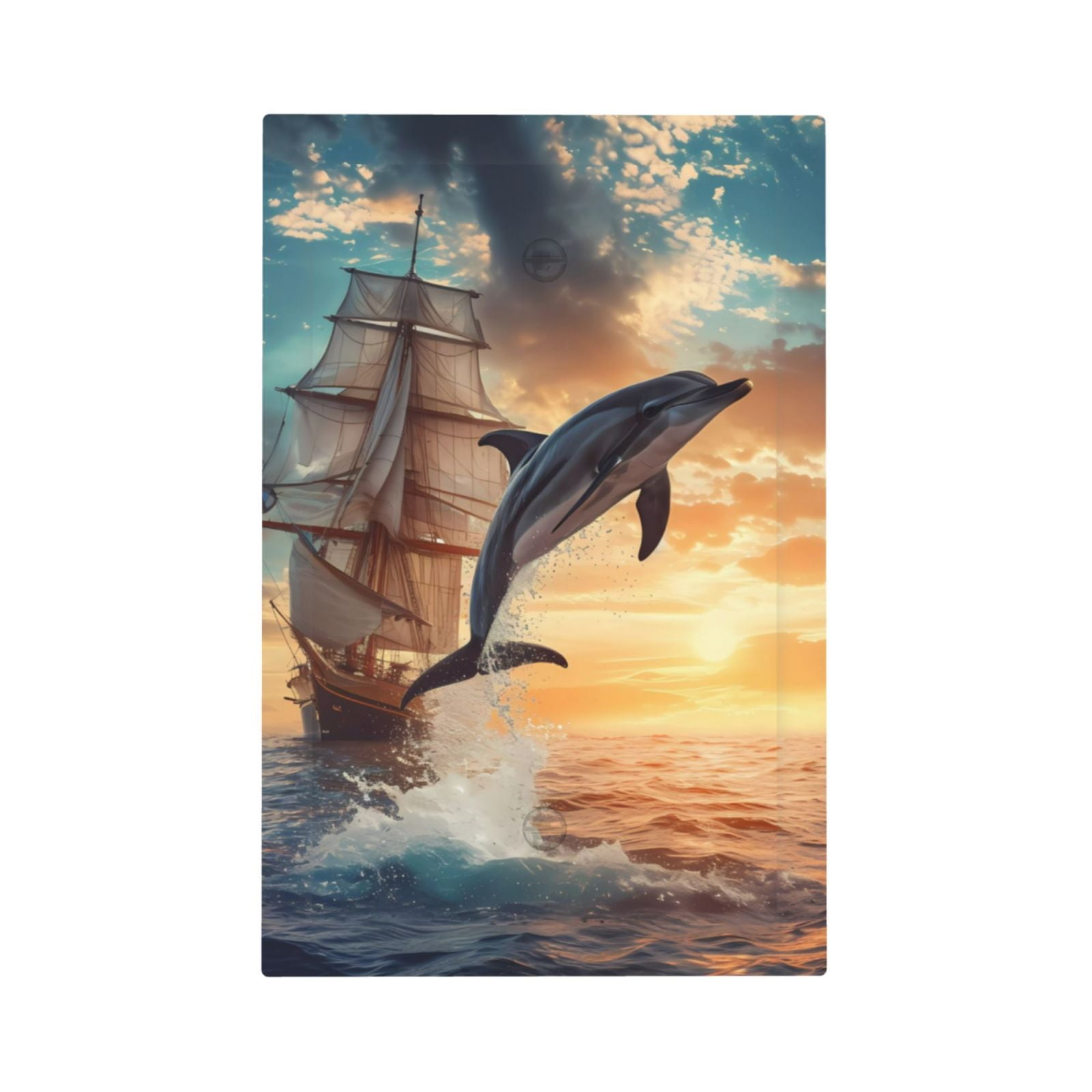 Disketp Sailing Dancing Dolphin Decorative Light Switch or Outlet Wall ...