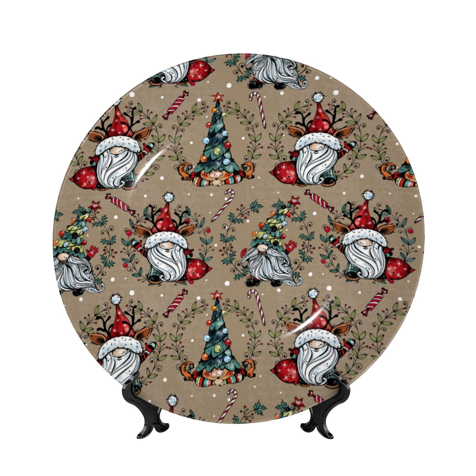 Disketp Santa Claus cute Ceramic Plate Dinner Plates Bone China ...