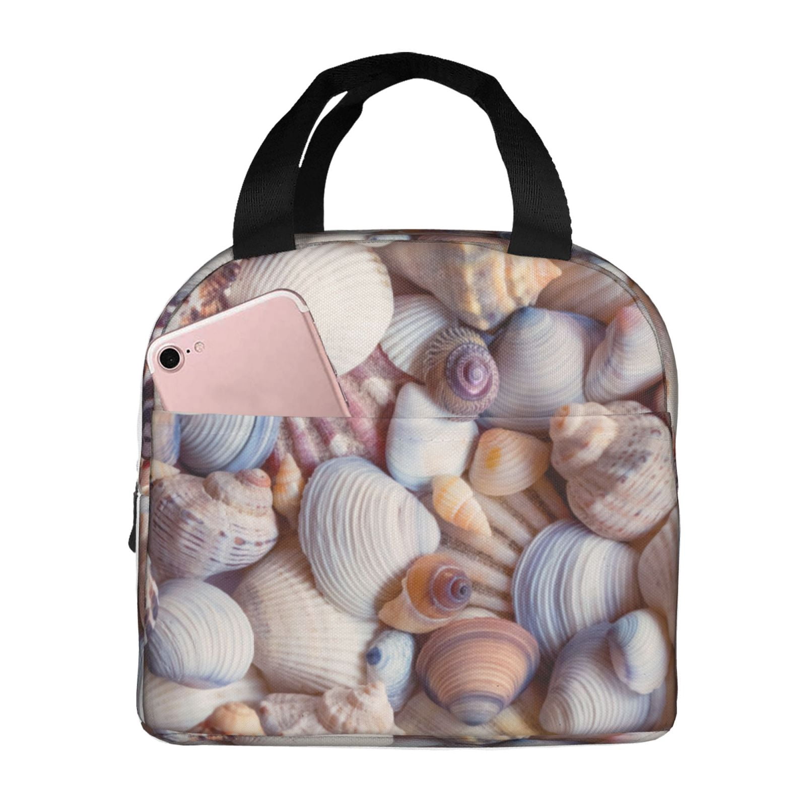 Disketp Sea Shells Lunch Bag for Women Men, Leakproof Thermal Cooler ...