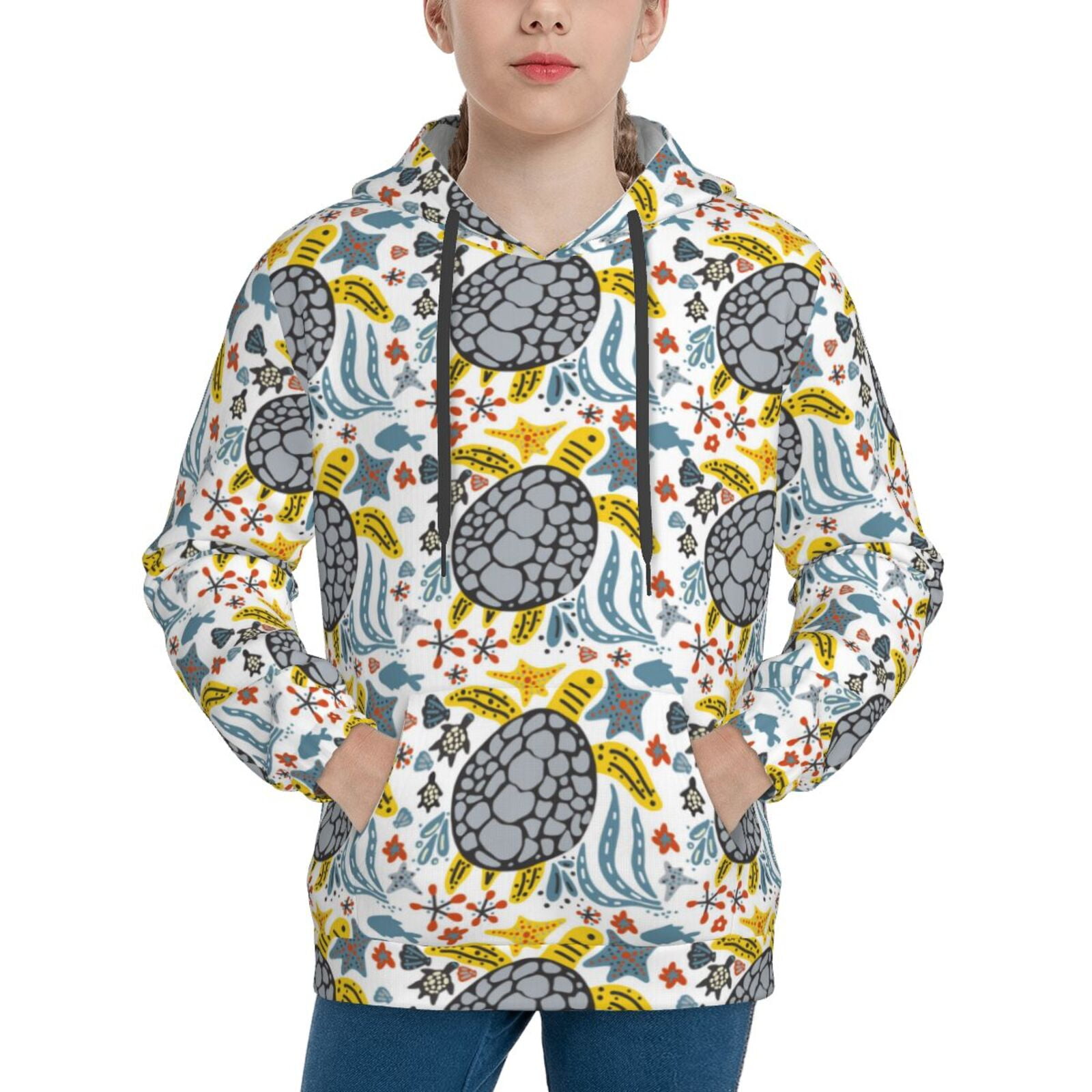 Disketp Sea Turtle Youth Hoodie Sweatshirt for Boys Girls Kids Pullover ...