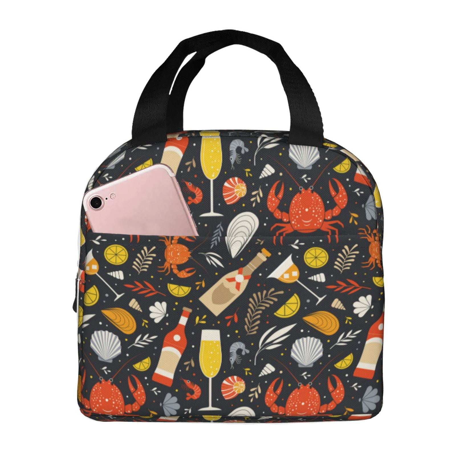 Disketp Seafood And Drinks Lunch Bag for Women Men, Leakproof Thermal ...