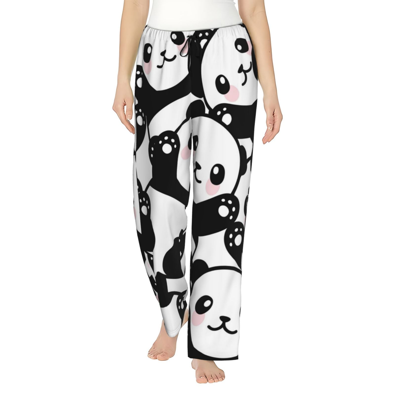 Disketp Seamless Pattern Cute Panda Print Women'S Comfy Pajama Pants ...