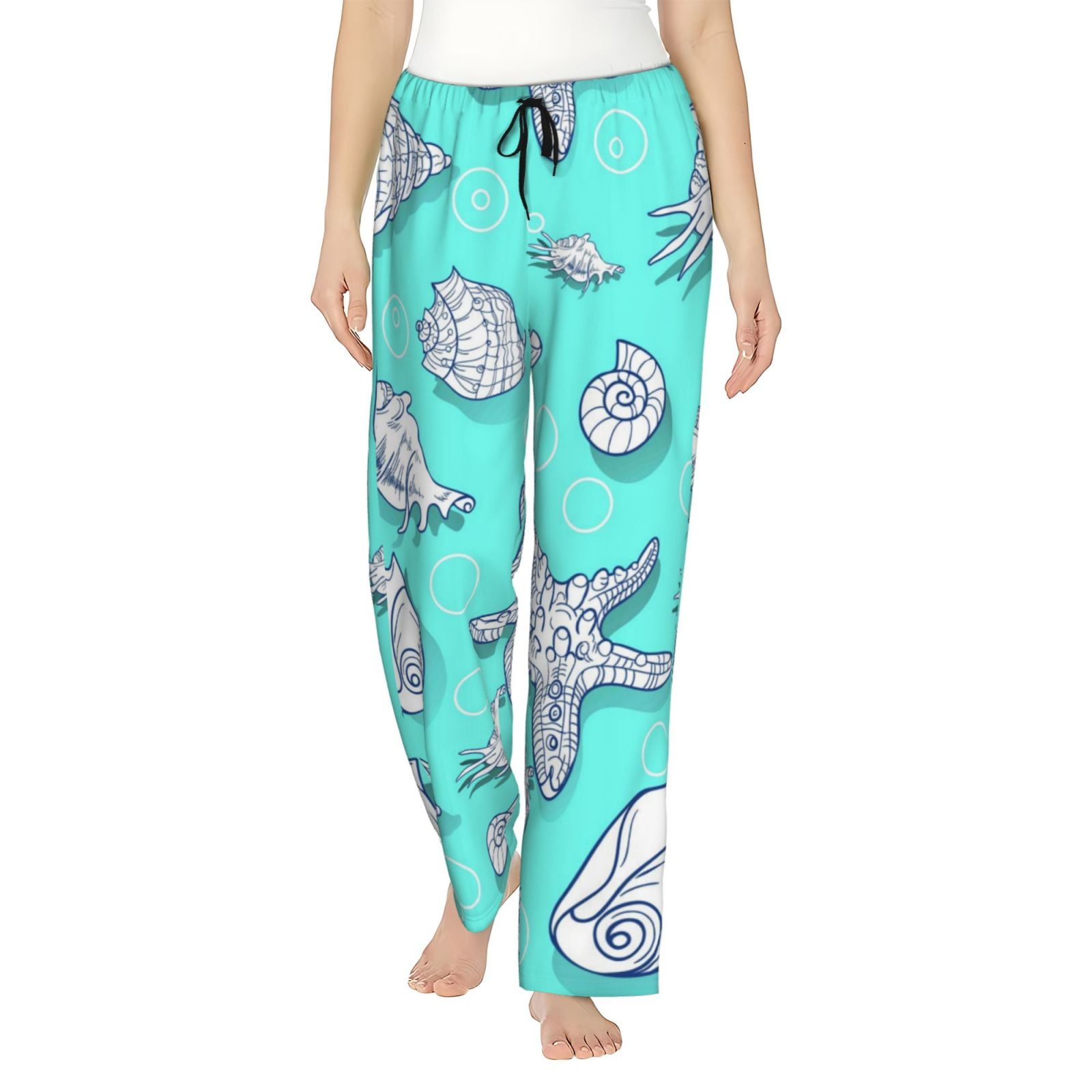 Disketp Seashell And Starfish Print Women'S Comfy Pajama Pants Casual ...