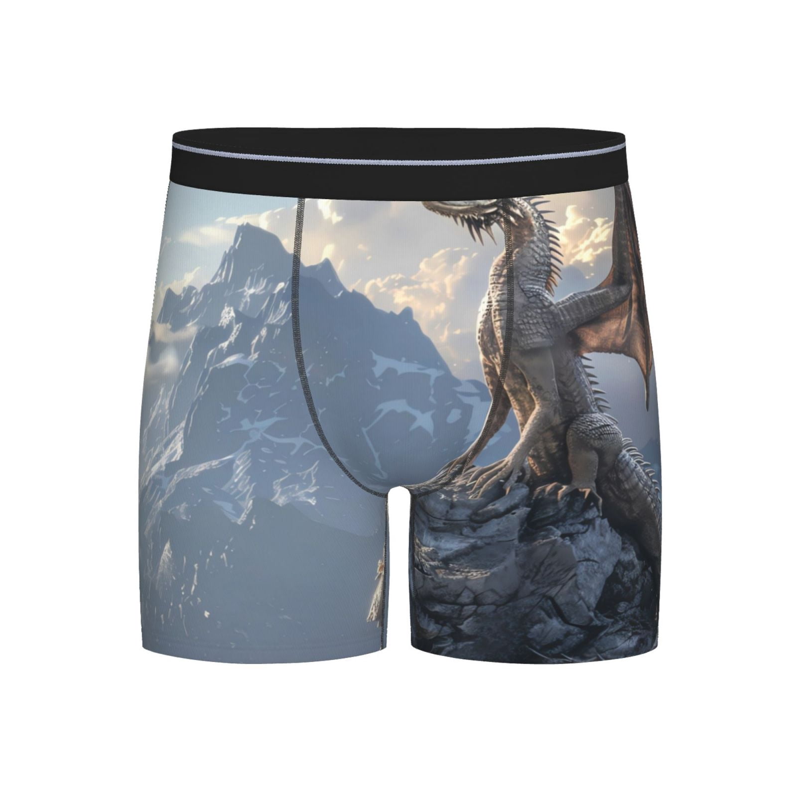 Disketp Silver Dragon Mountain Peaks Men's Boxer Briefs Men’s Underwear ...