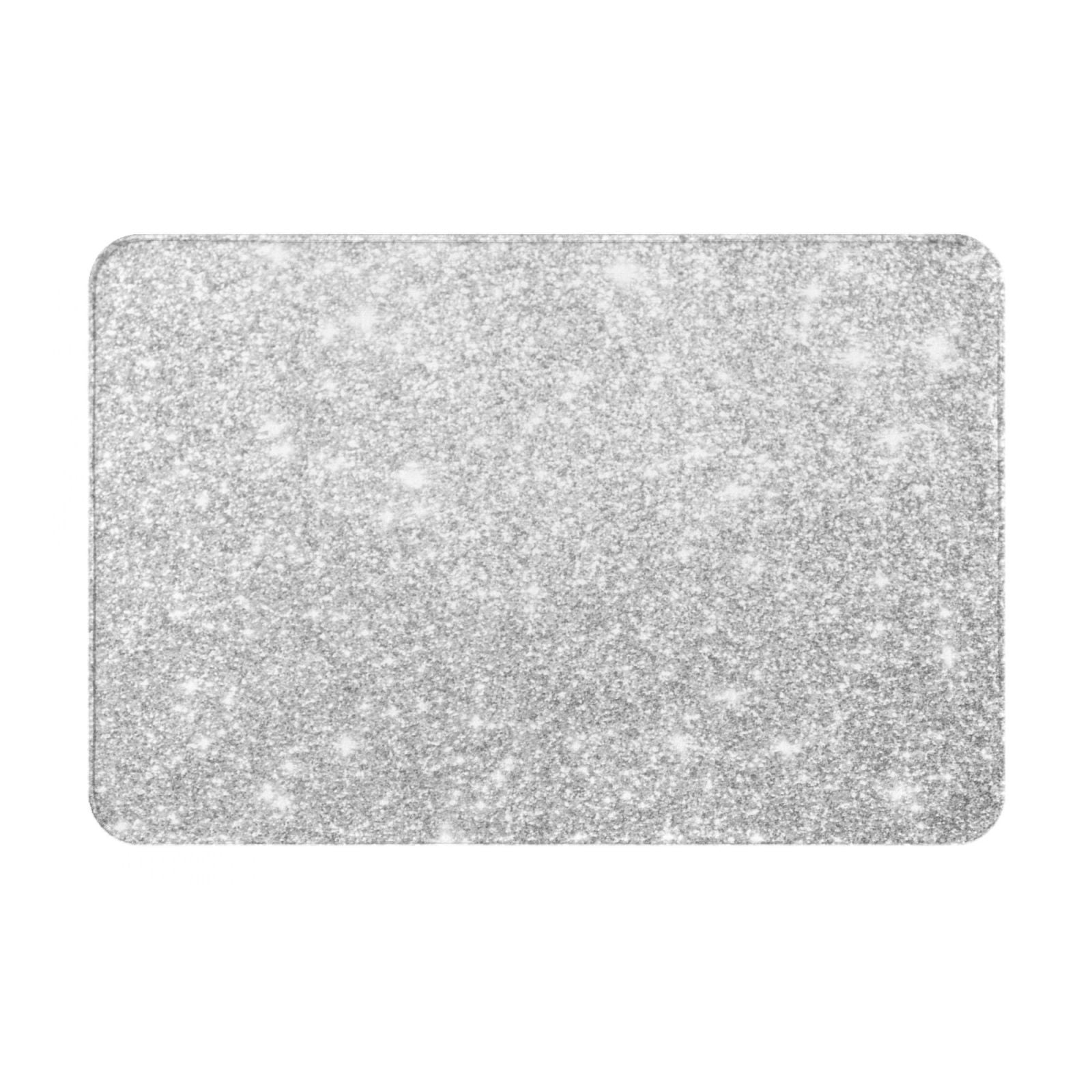 Disketp Silver Glitter Mat For Front Door Outside - Doormat Outdoor ...