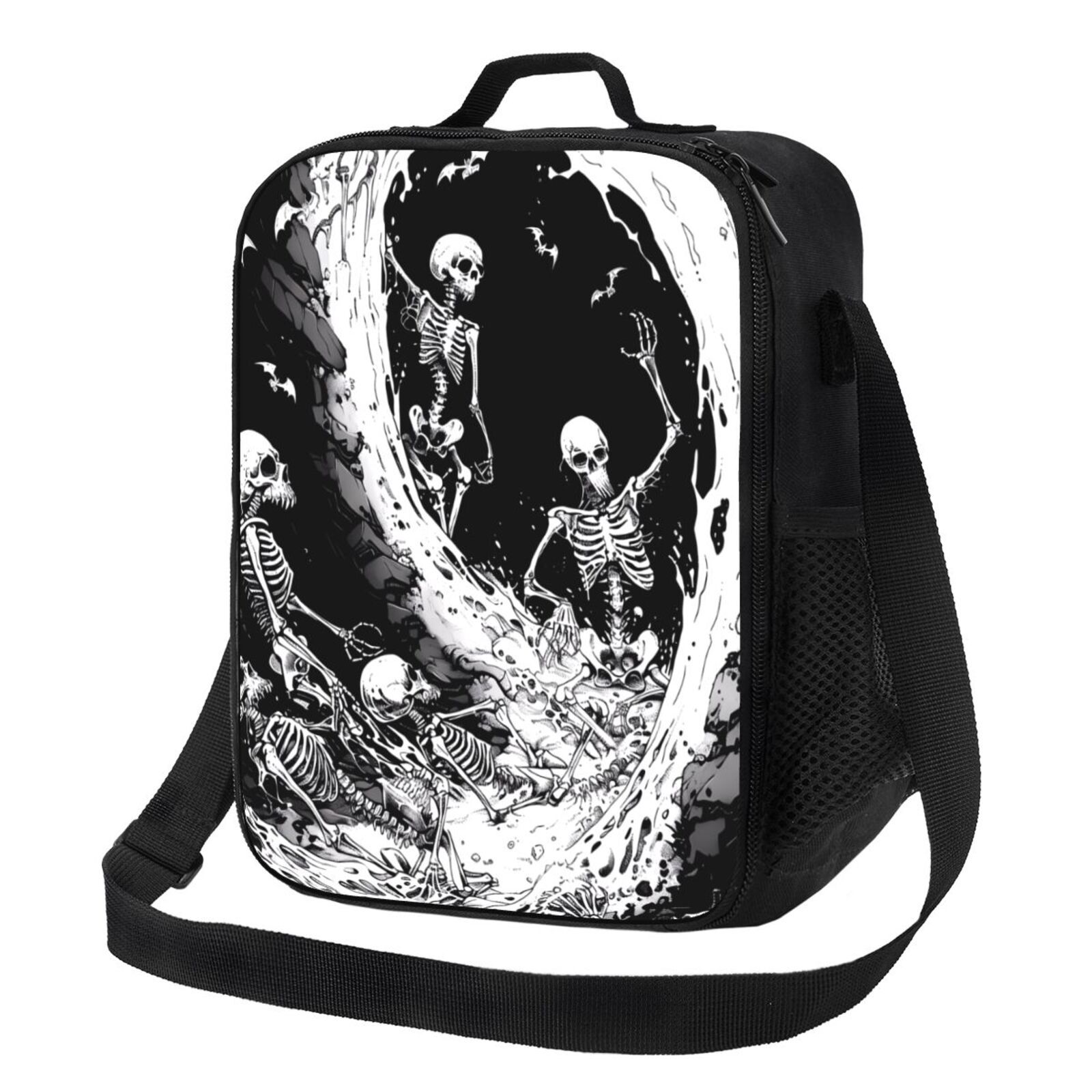 Disketp Skeleton Wave Artwork Insulated Lunch Bag Lunch Box - Lunch Bag ...