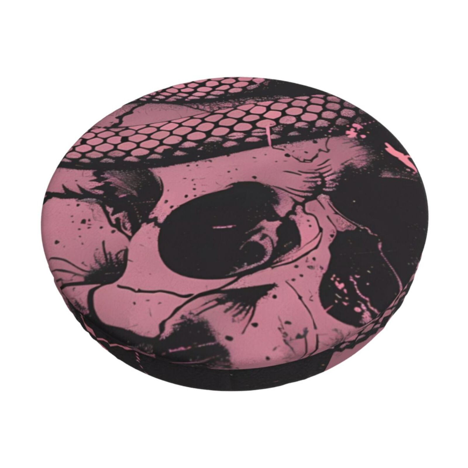 Disketp Skull and Snake Art Stool Covers Round, Super Soft Round Bar ...
