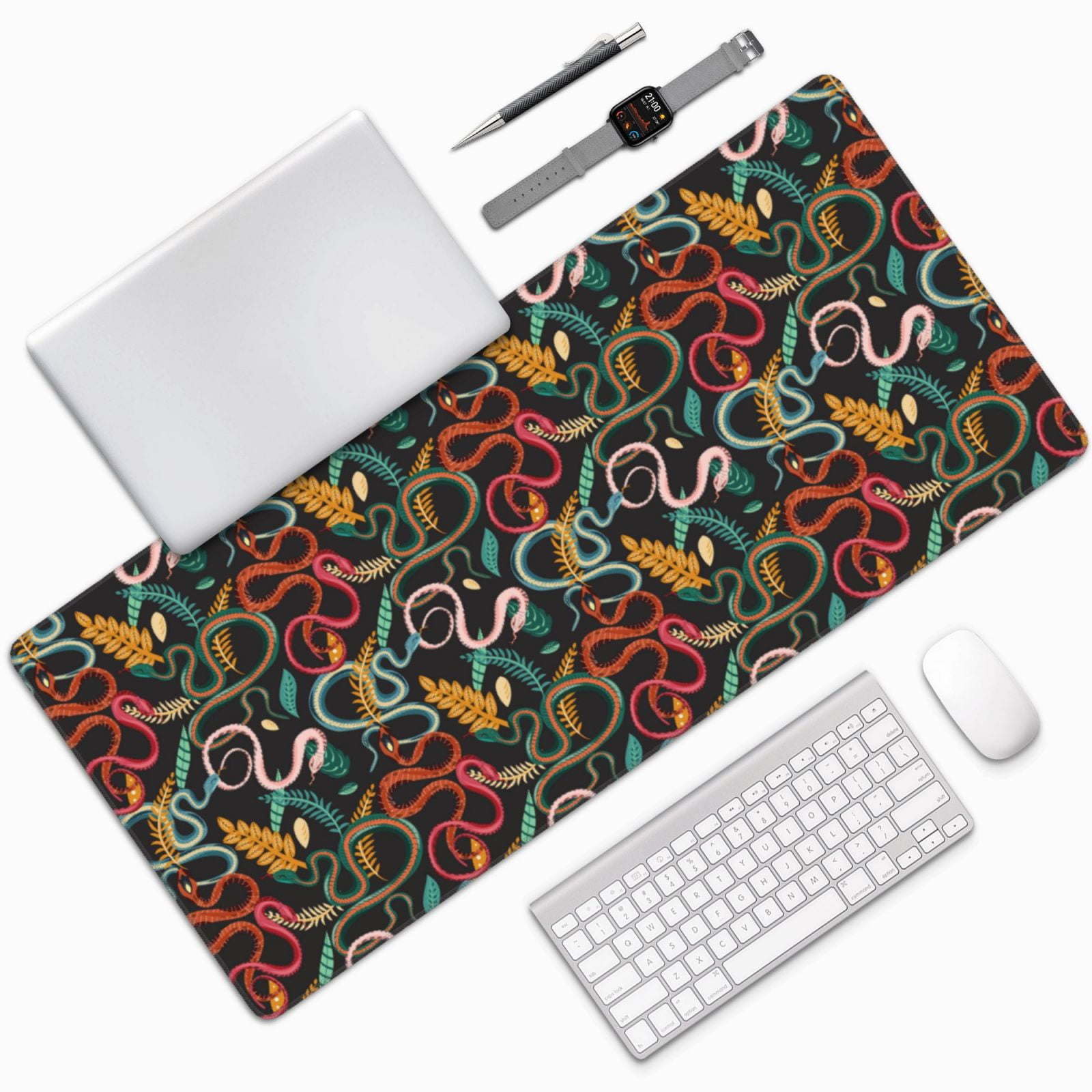 Disketp Snake And Flower Gaming Mouse Mat Long Extended Mouse Pad Desk ...