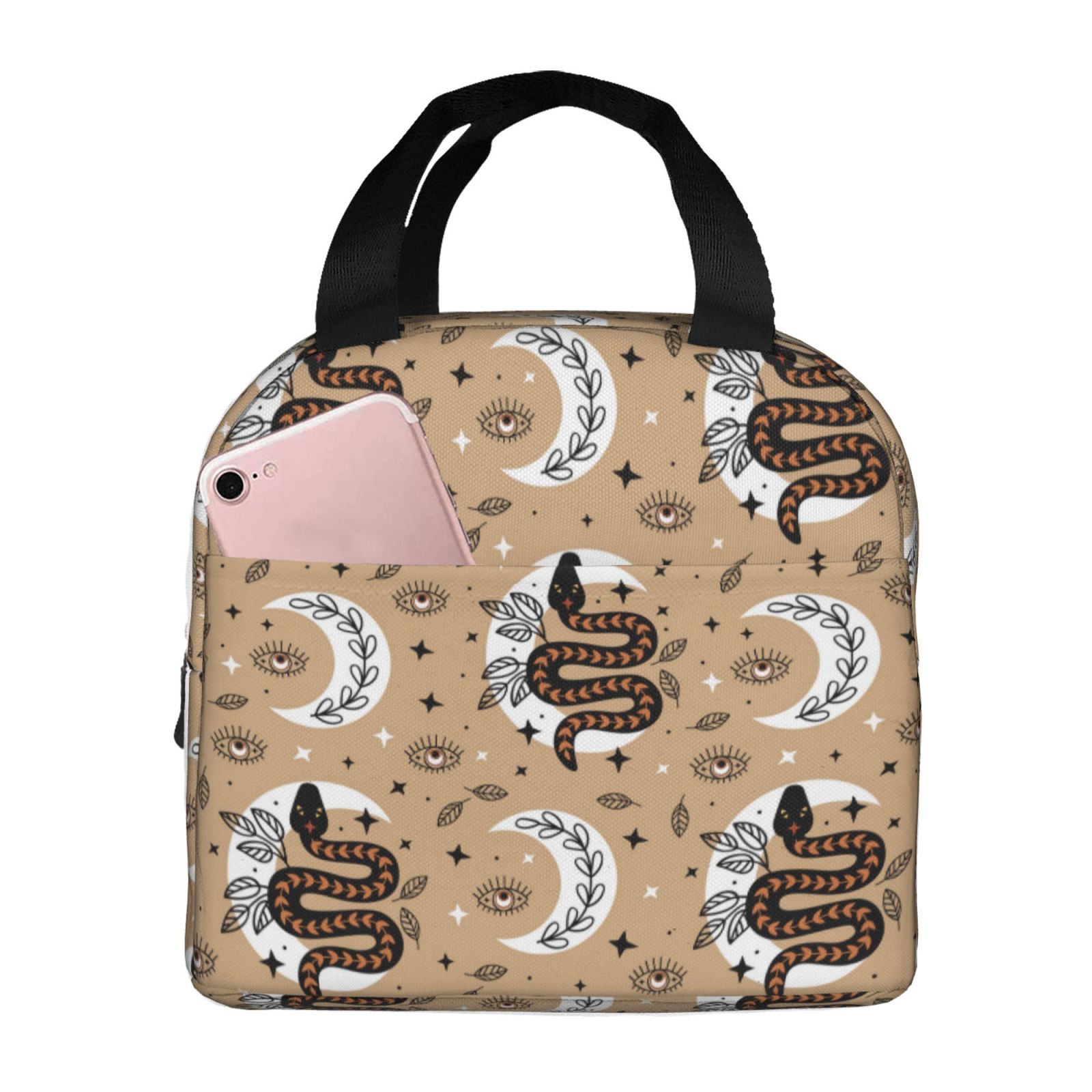 Disketp Snake And Flower Lunch Bag for Women Men, Leakproof Thermal ...