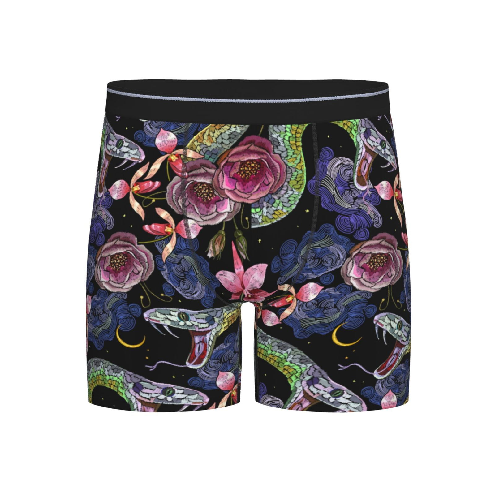 Disketp Snake And Flower Men's Boxer Briefs Men’s Underwear Boxer ...