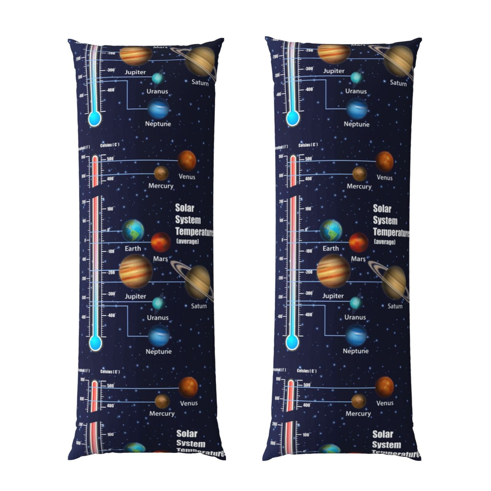 Disketp Solar System Print Body Pillow Cover - Super Soft 20x54 Body ...