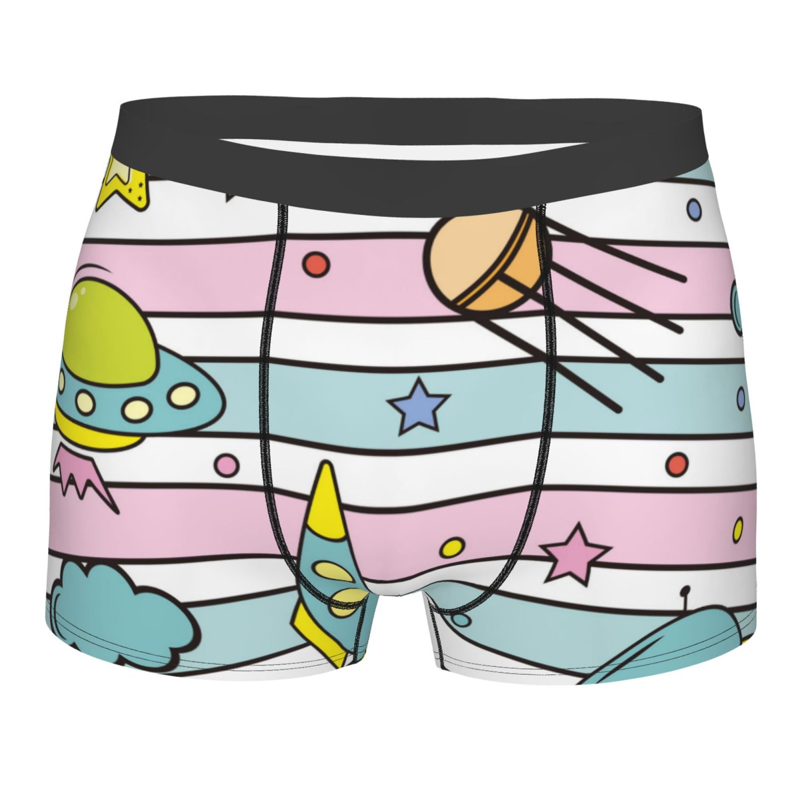 Disketp Space Doodle Men'S Boxer Briefs,Soft And Breathable Cotton ...