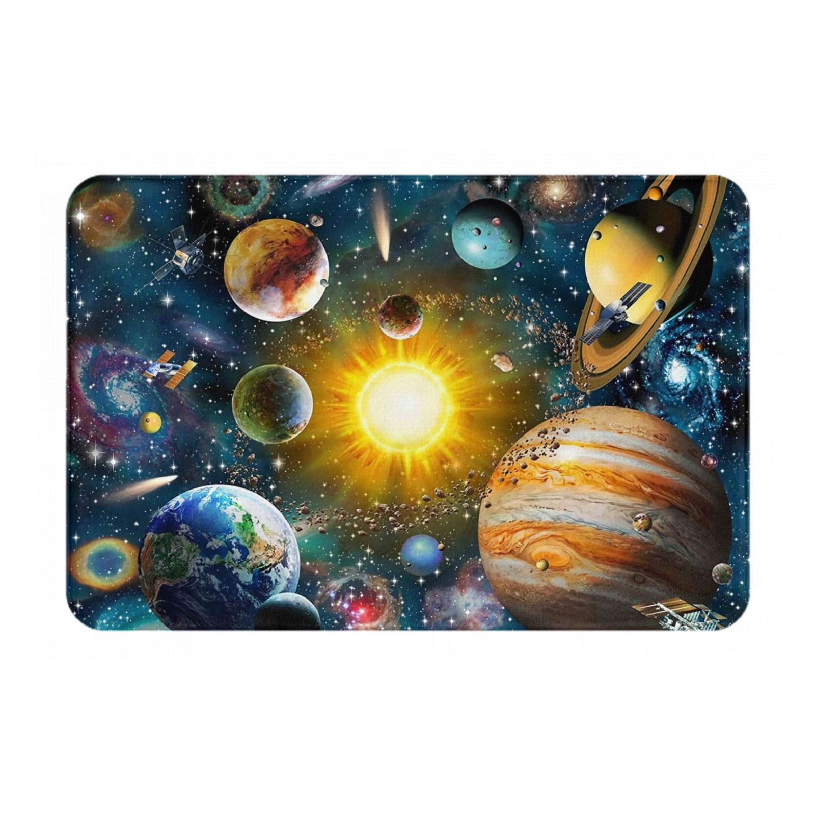 Disketp Space Planet Mat For Front Door Outside - Doormat Outdoor ...