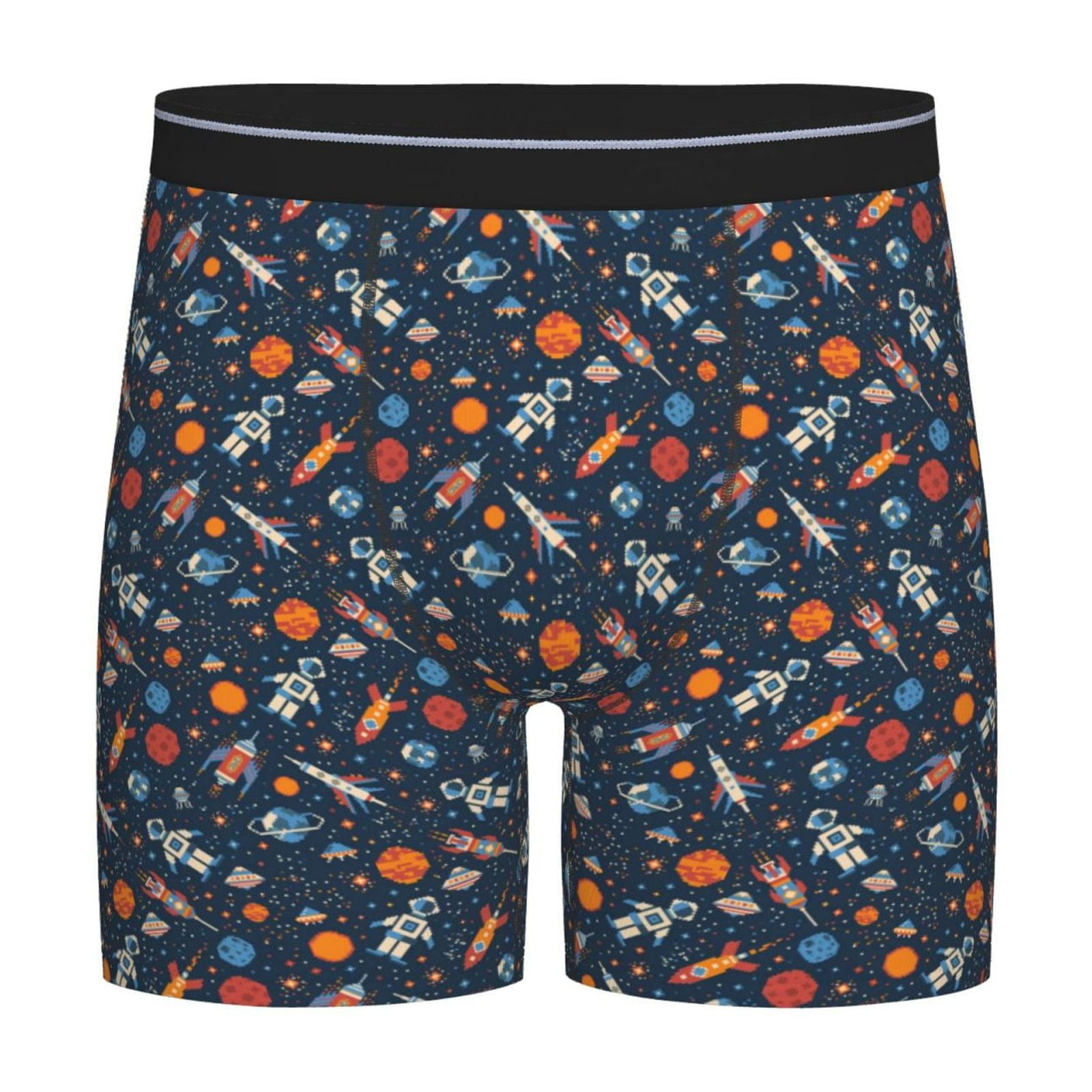 Disketp Spaceships And Stars In Outer Space Men's Boxer Briefs Men’s ...