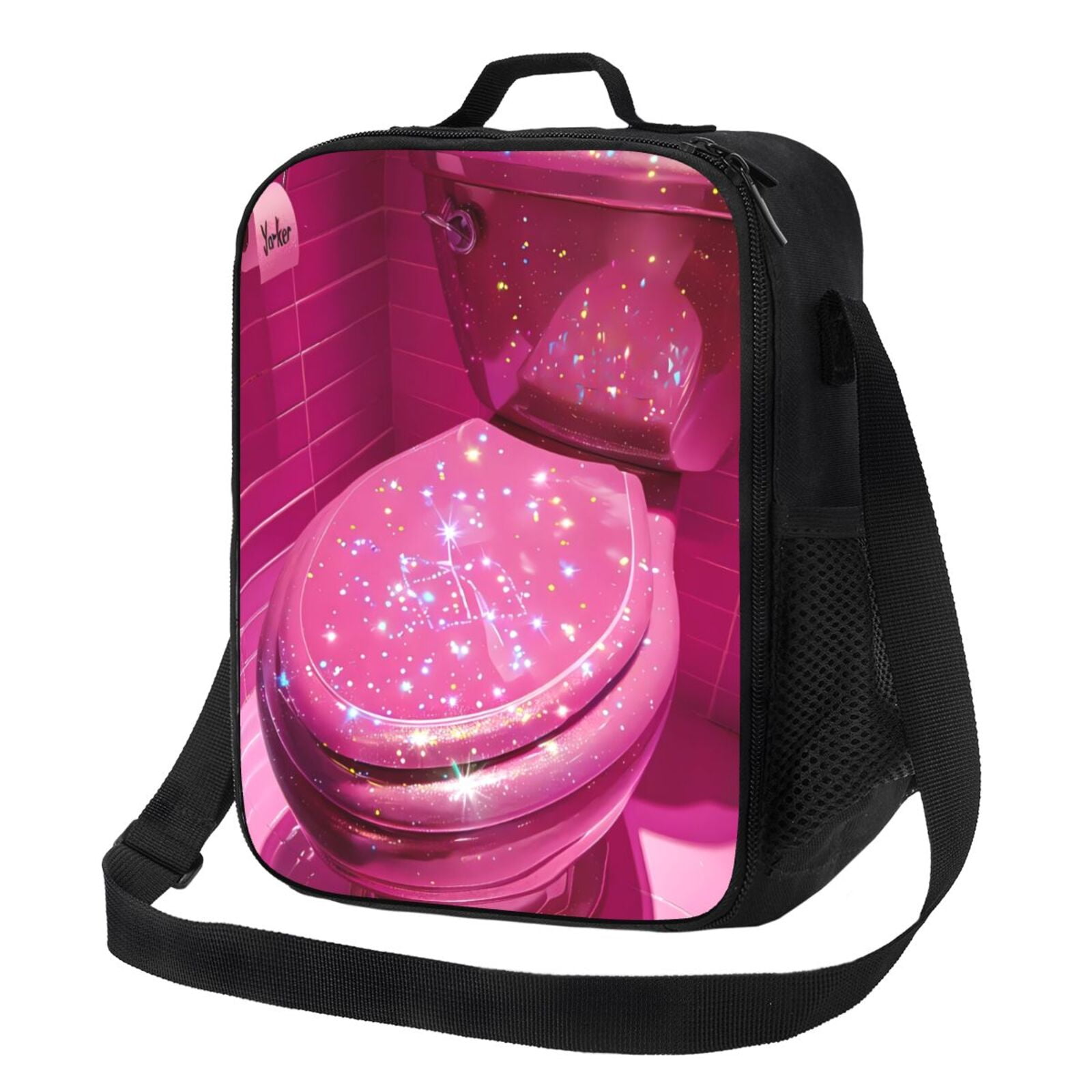 Disketp Sparkling Pink Toilet Insulated Lunch Bag Lunch Box - Lunch Bag ...