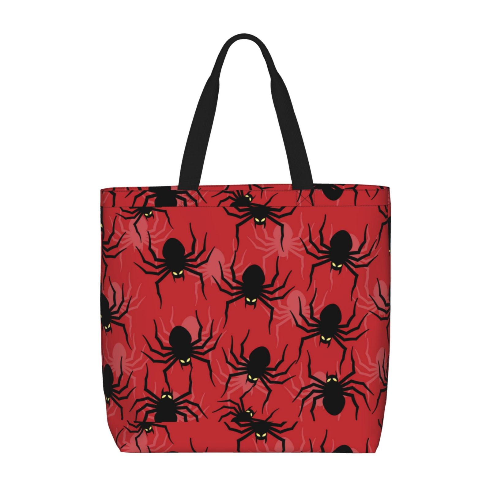 Disketp Spider Canvas Tote Bag,Women Shoulder Bag Crossbody Handbag ...