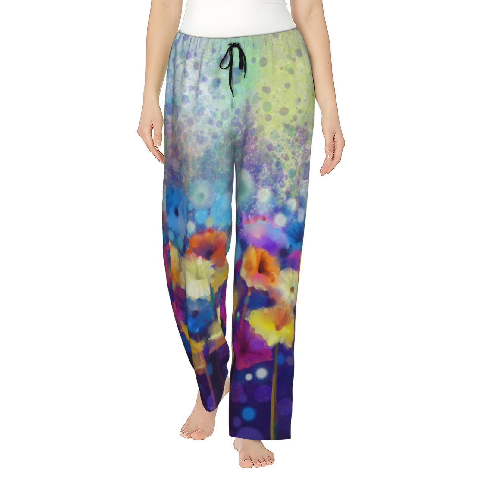 Disketp Spring Flower Seasonal Print Women'S Comfy Pajama Pants Casual ...