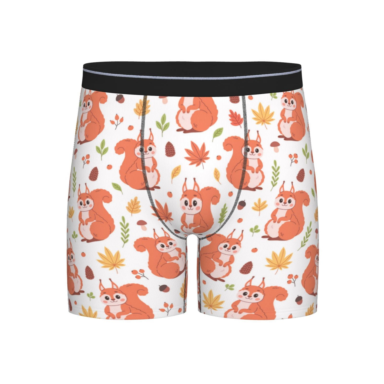 Disketp Squirrel And Maple Leaf Men's Boxer Briefs Men’s Underwear ...