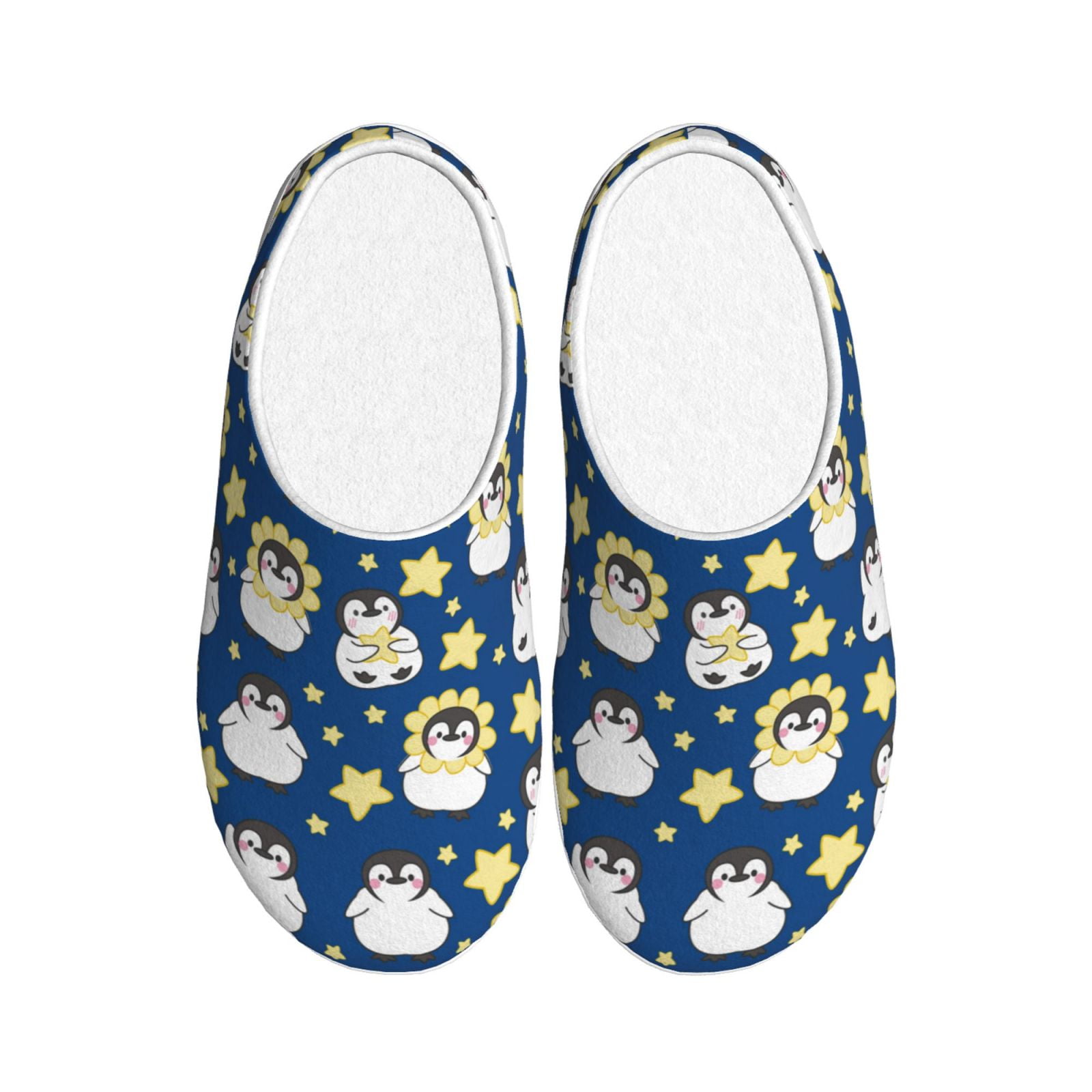 Disketp Star Penguin Women's Men's Slippers Plush Slip-On House Slipper ...