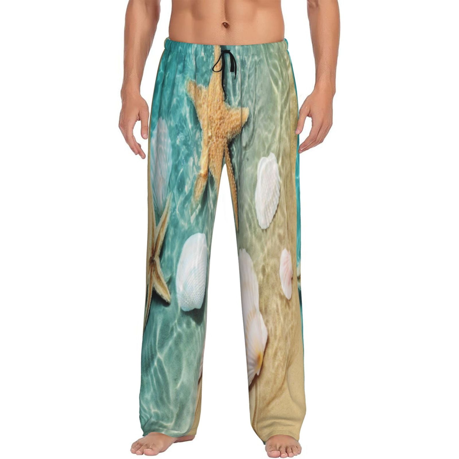Disketp Starfish And Seashell Men'S Pajama Pants - Ultra Soft Fleece ...