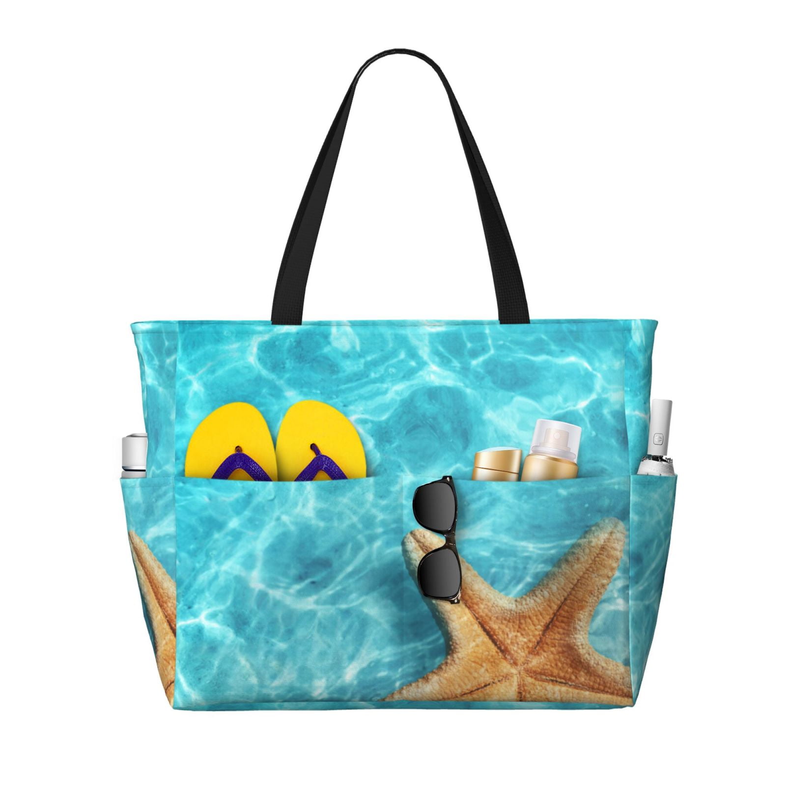 Disketp Starfish And Seashell On The Beach 1 Large Capacity Beach Bag ...