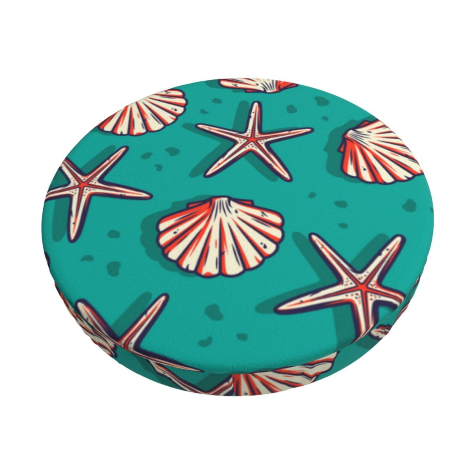 Disketp Starfish And Shell Stool Covers Round, Super Soft Round Bar ...