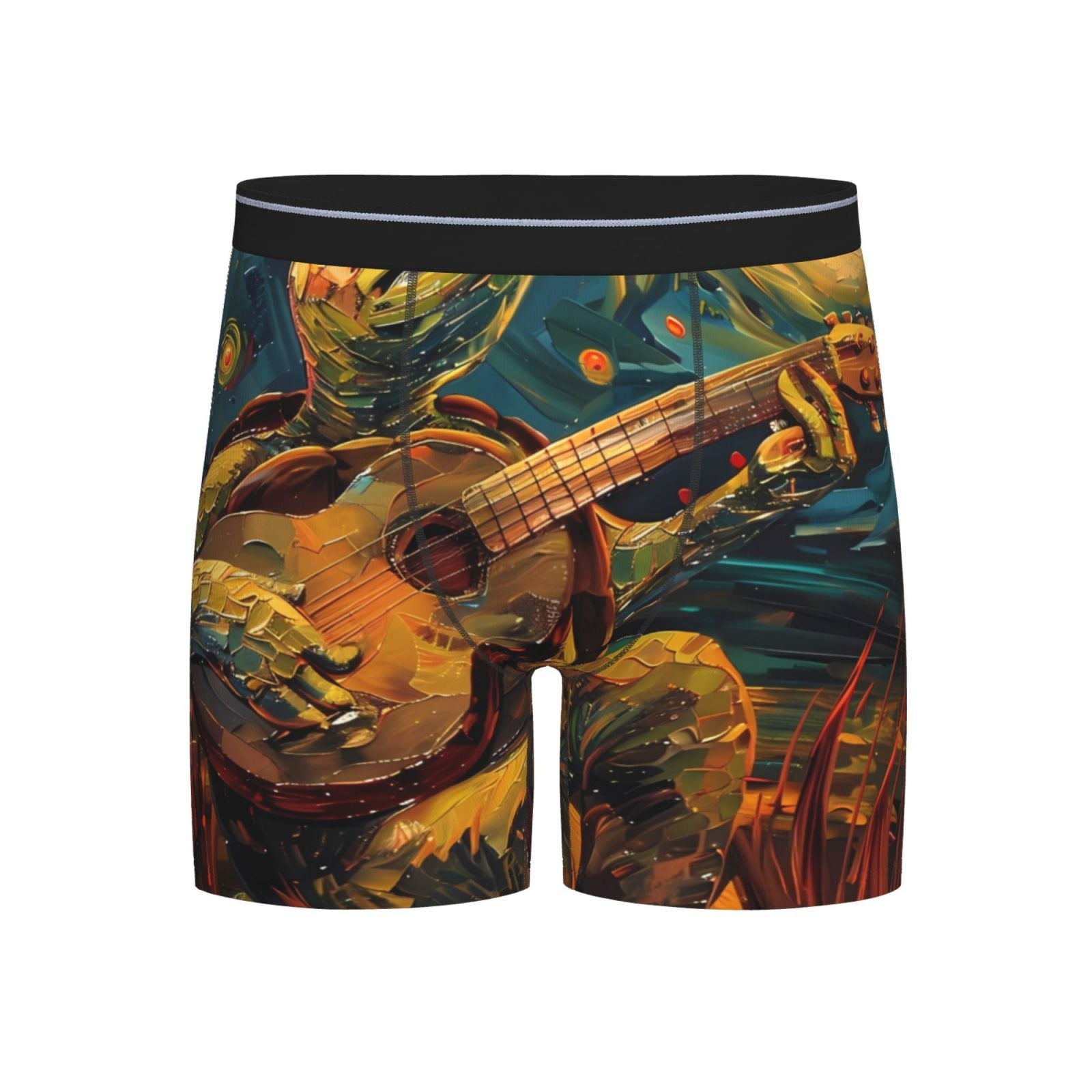 Disketp Starry Night Guitar Turtle Men's Boxer Briefs Men’s Underwear ...