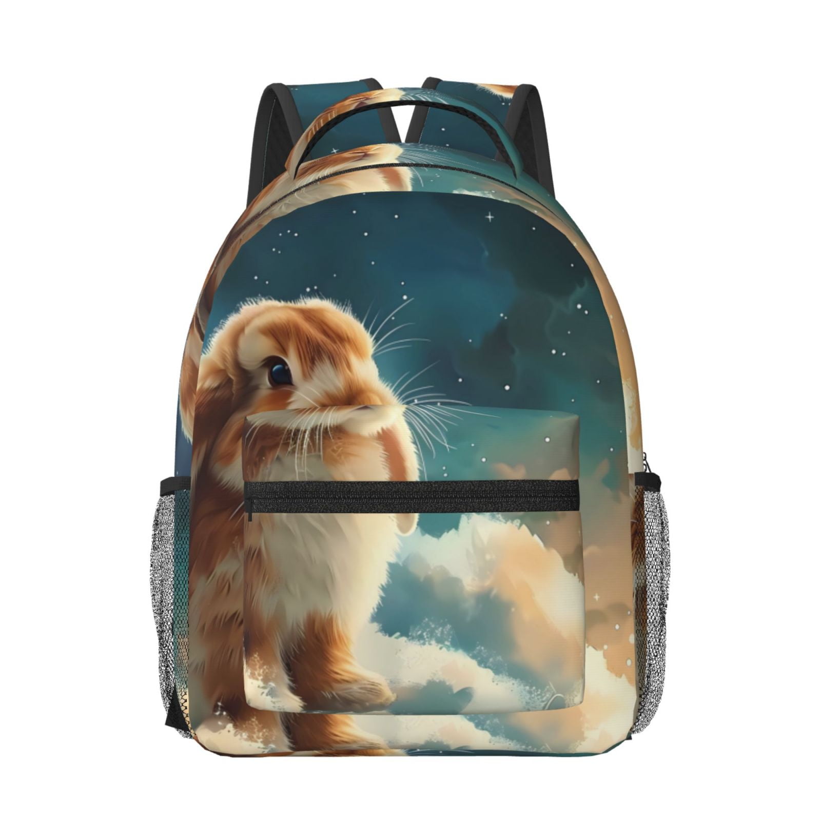 Disketp Starry Sky Cloud Cute Rabbit Backpack - Comfortable Daypack ...