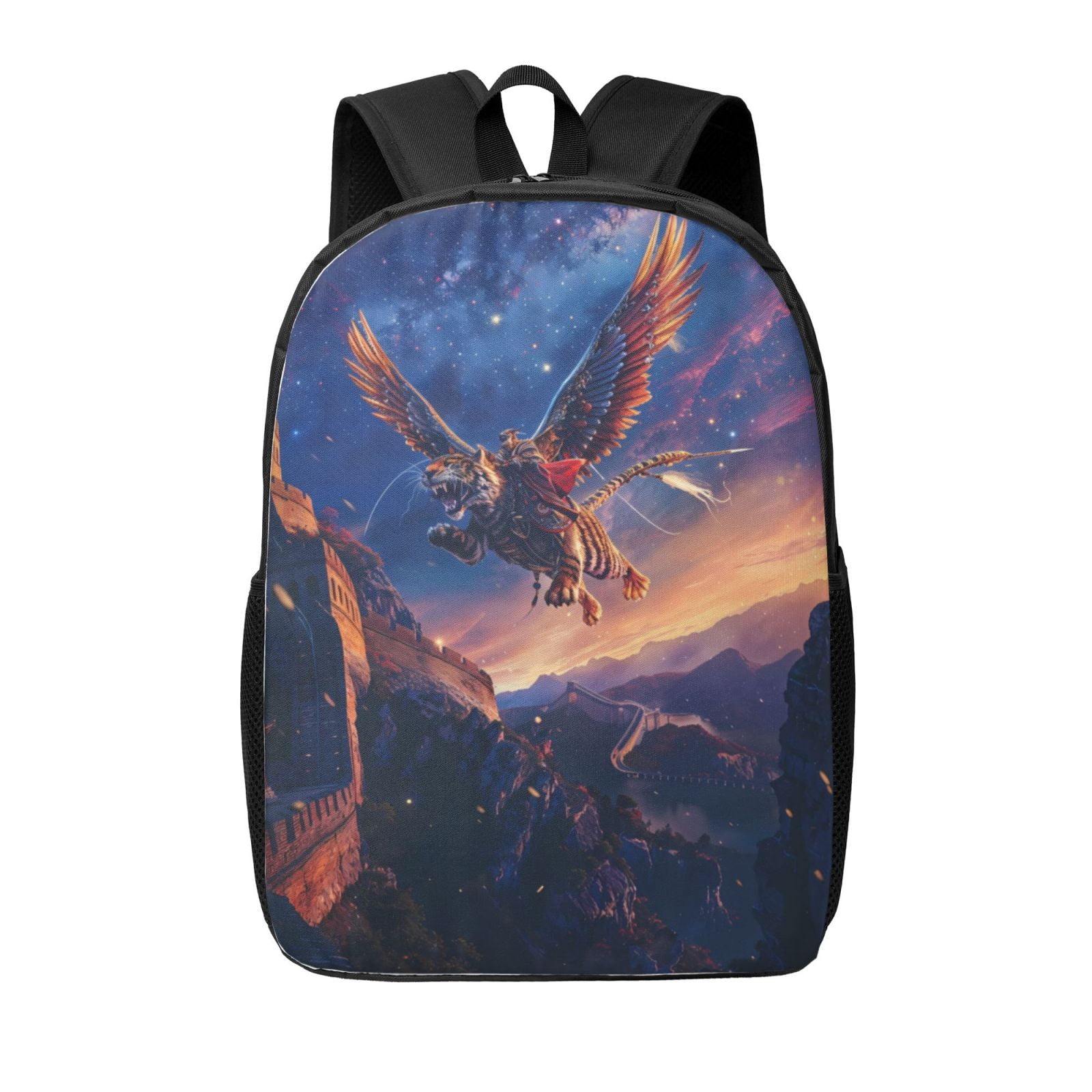 Disketp Starry Sky Flying Tiger School Backpack, Lightweight Basic ...