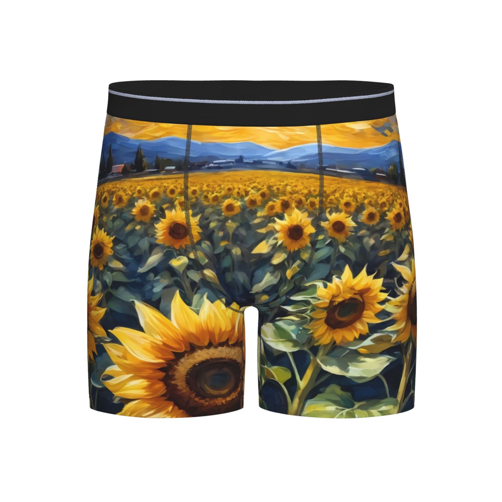 Disketp Starry Sky Moon Sunflower Men's Boxer Briefs Men’s Underwear ...