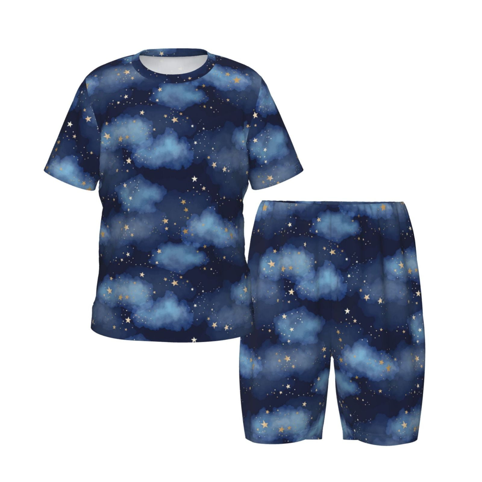 Disketp Starry Sky for Kids Short Sleeve Pajamas Kids Summer Pjs ...