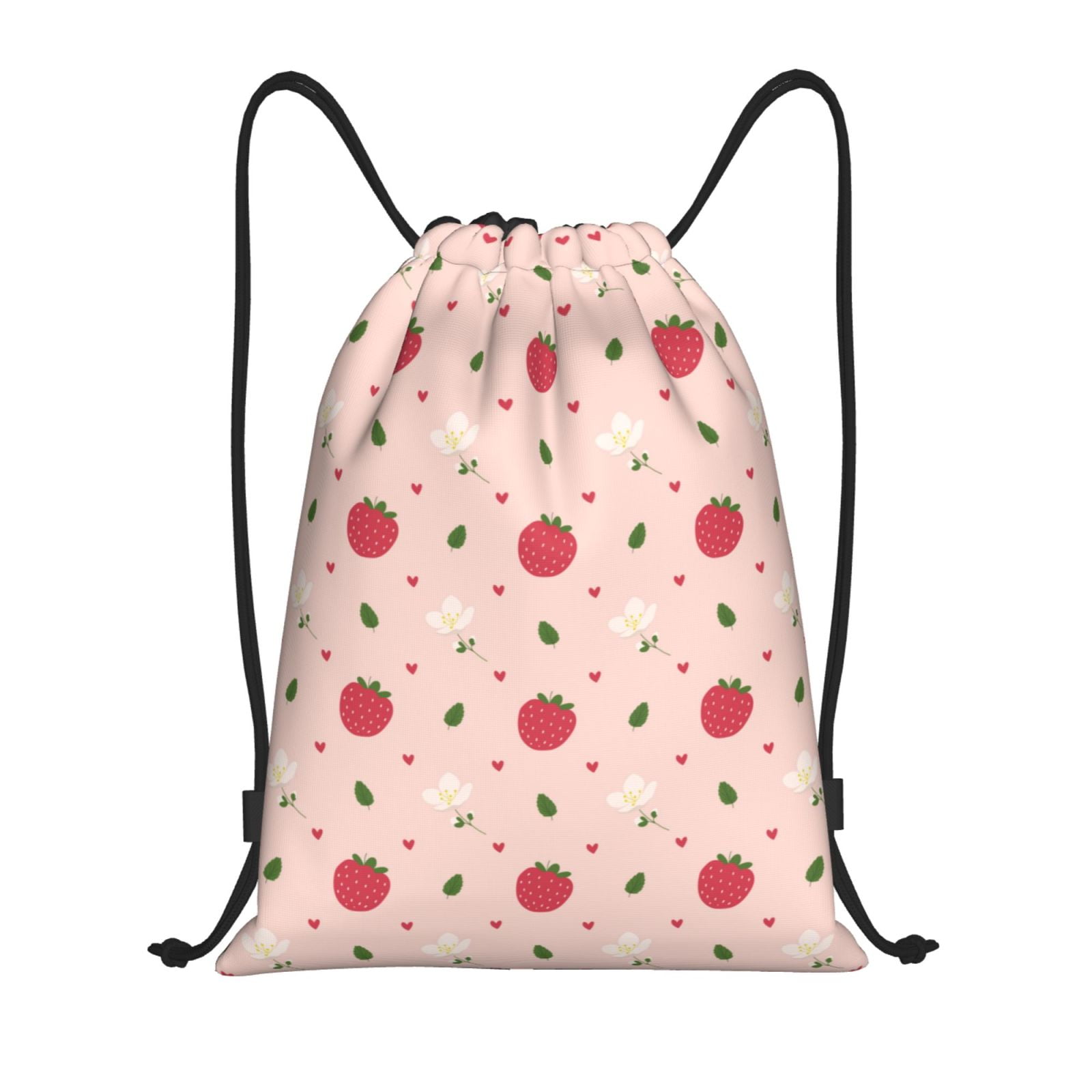 Disketp Strawberry Drawstring Backpack Drawstring Gym Bags Draw String ...