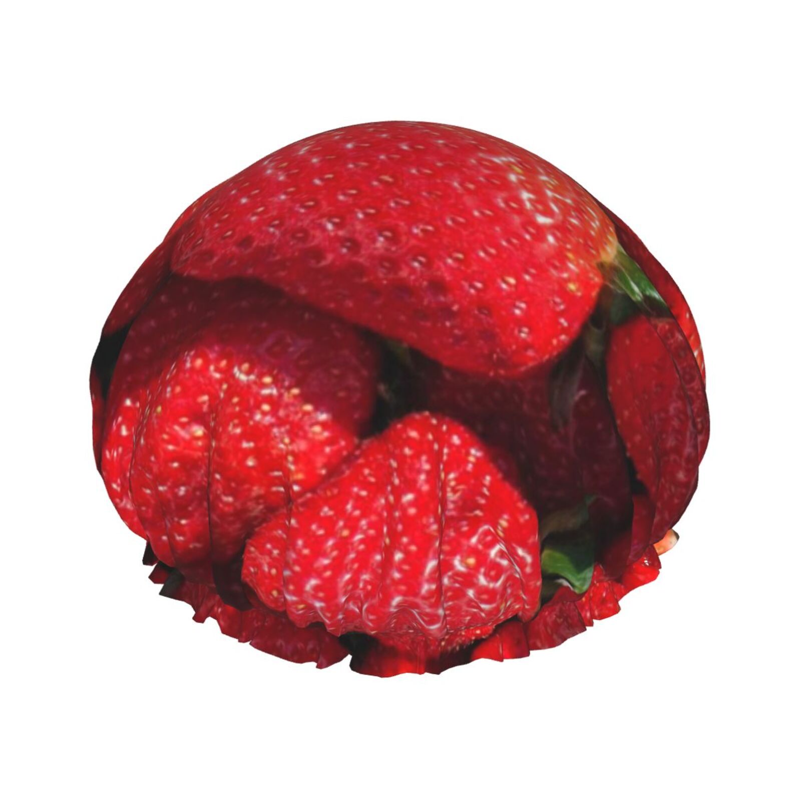 Disketp Strawberry Red Shower Caps,Reusable Shower Cap For Women ...