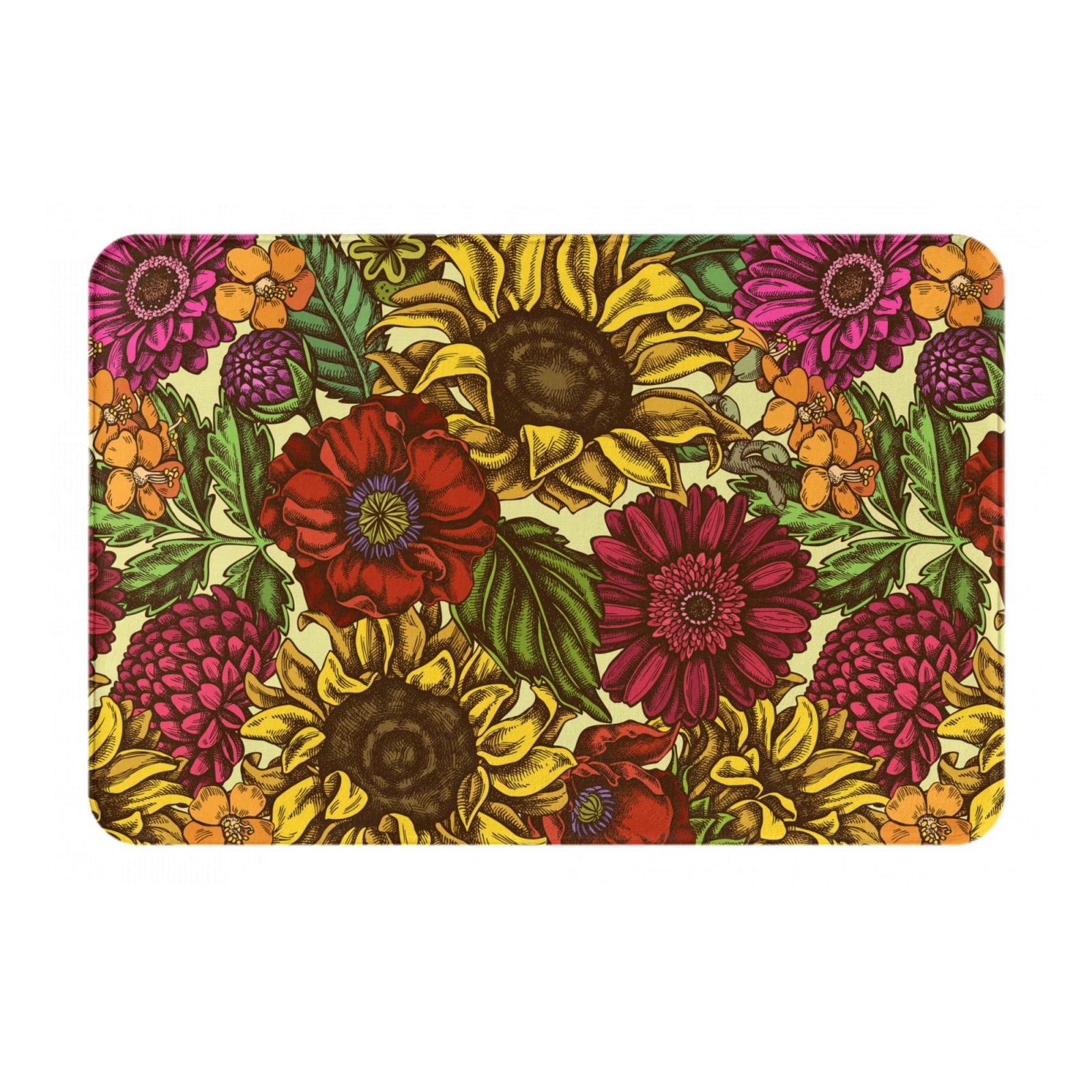 Disketp Sunflower Mat For Front Door Outside - Doormat Outdoor Entrance ...