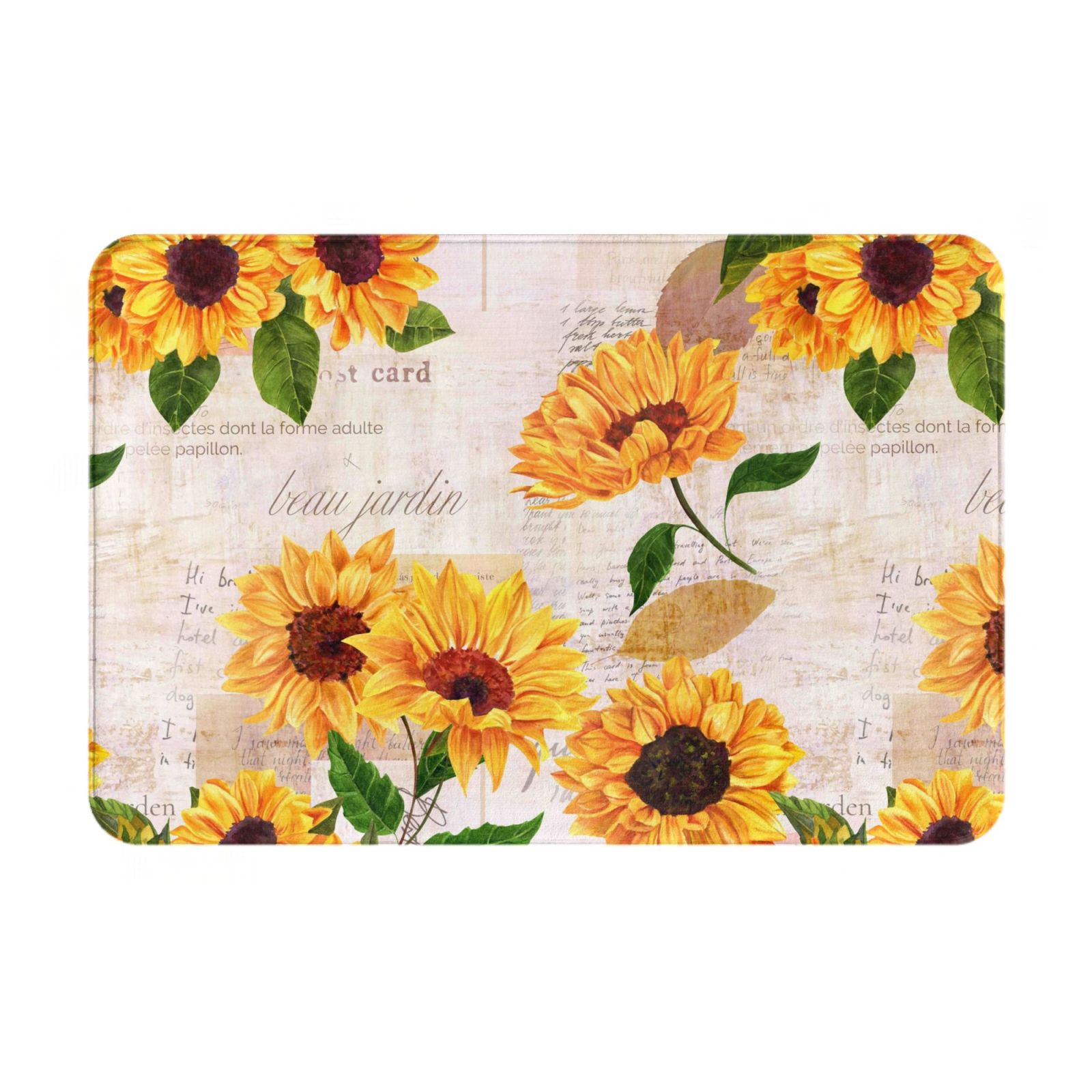 Disketp Sunflower Mat For Front Door Outside - Doormat Outdoor Entrance ...