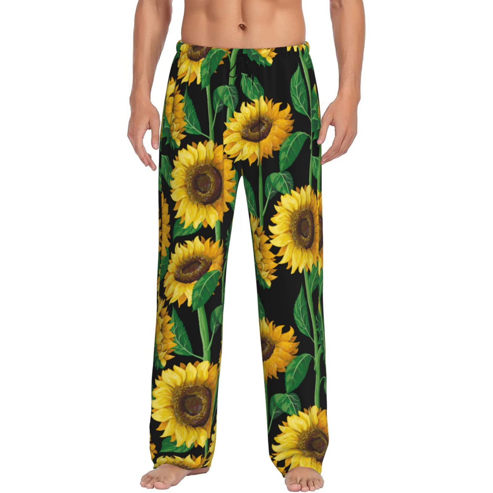 Disketp Sunflower Men'S Pajama Pants - Ultra Soft Fleece Sleep And ...