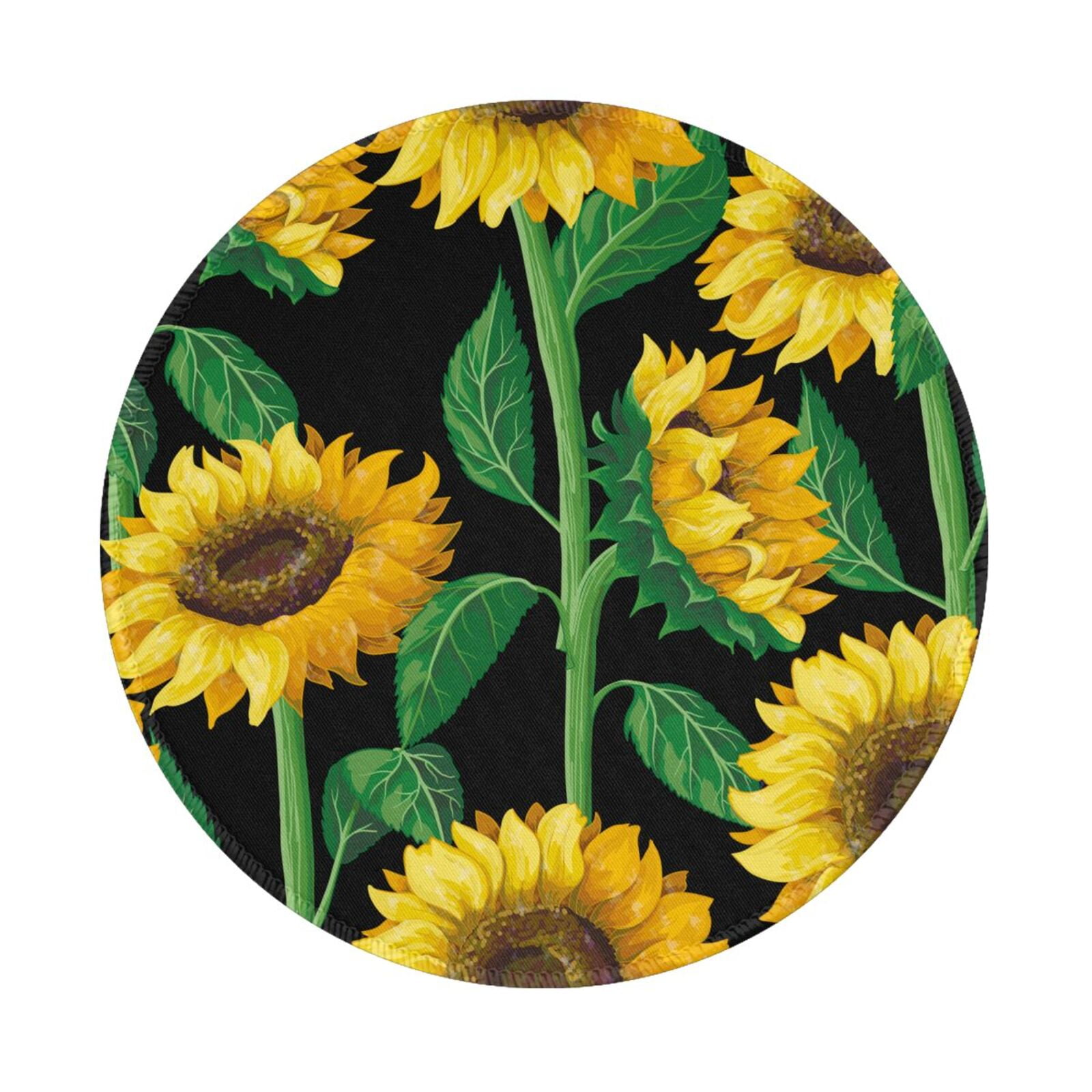Disketp Sunflower Small Mouse Pad 7.9x7.9 Inches,Washable Round ...