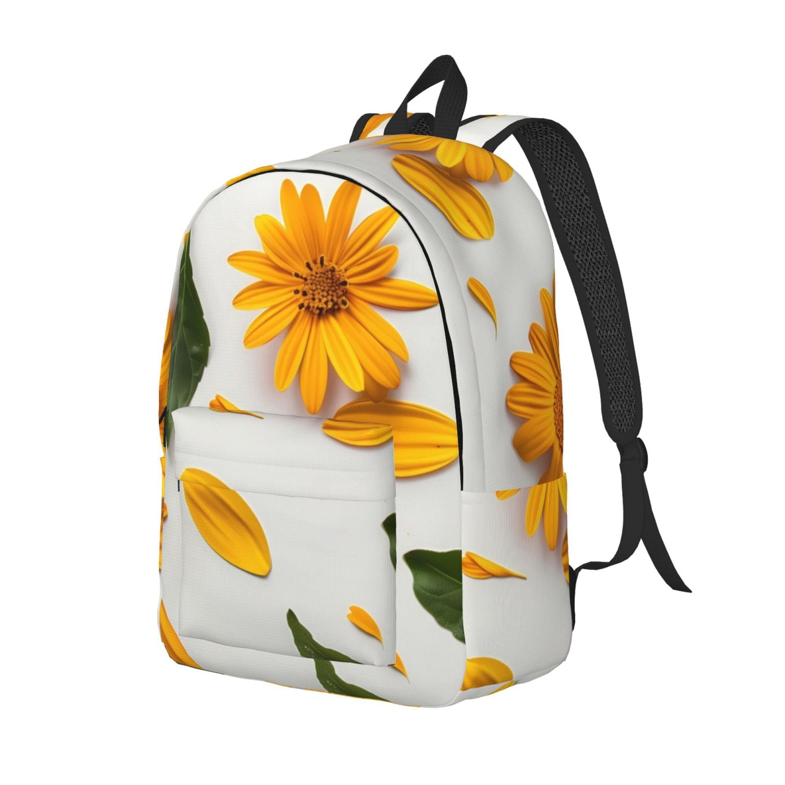 Disketp Sunny Yellow SunFlower Canvas Backpack Lightweight Travel ...