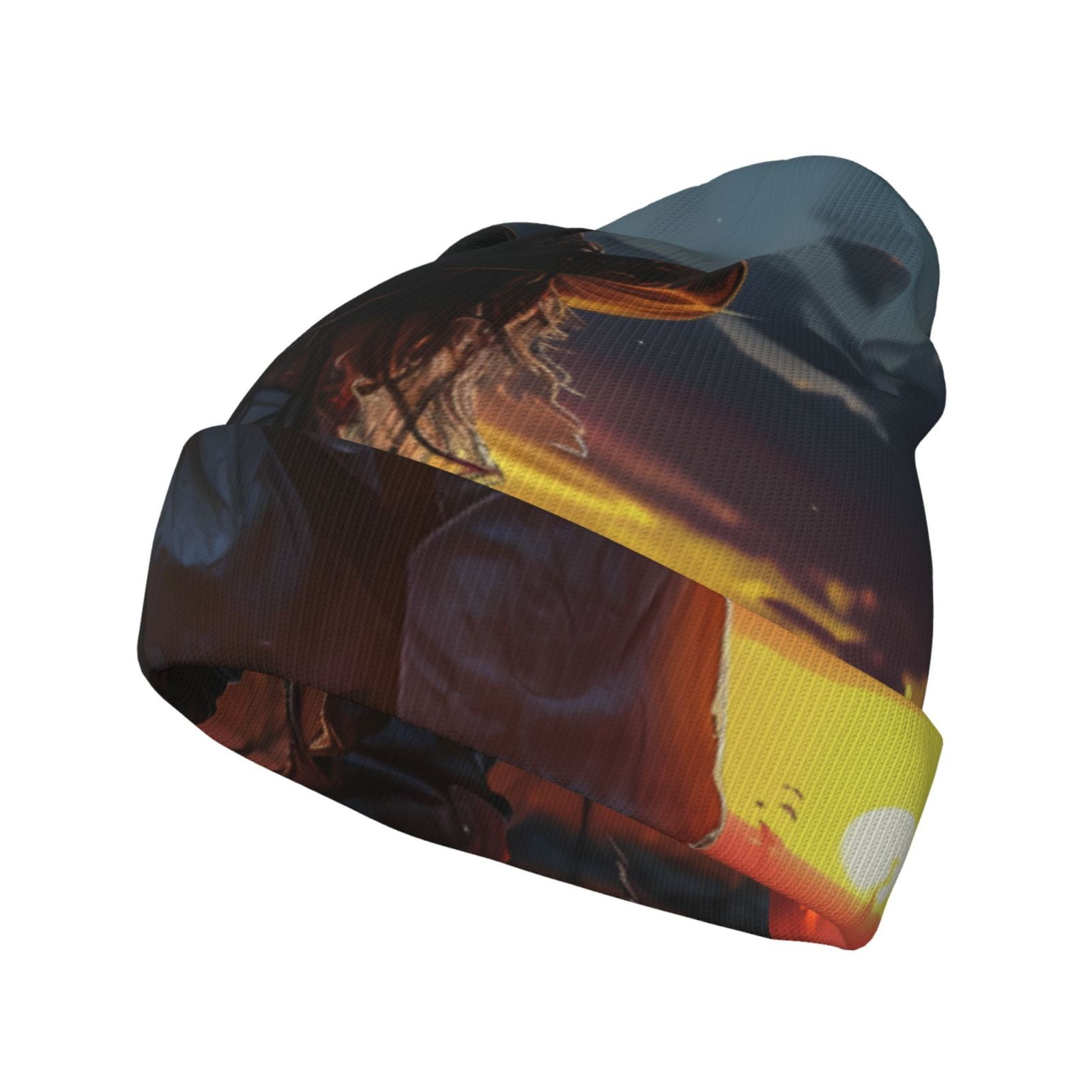 Disketp Sunset Western Cowgirl Winter Beanie for Men Women Beanie Knit ...