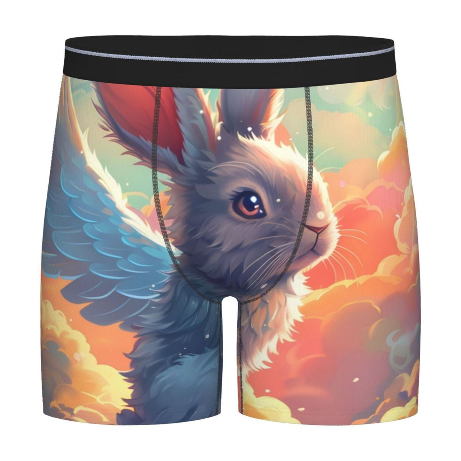 Disketp Sunshine Winged Rabbit Men's Boxer Briefs Men’s Underwear Boxer ...