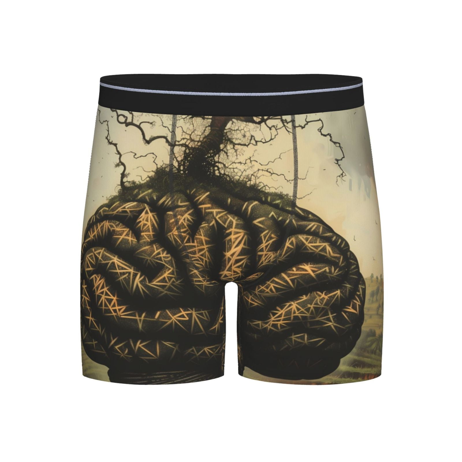 Disketp Surreal Brain Tree Men's Boxer Briefs Men’s Underwear Boxer ...