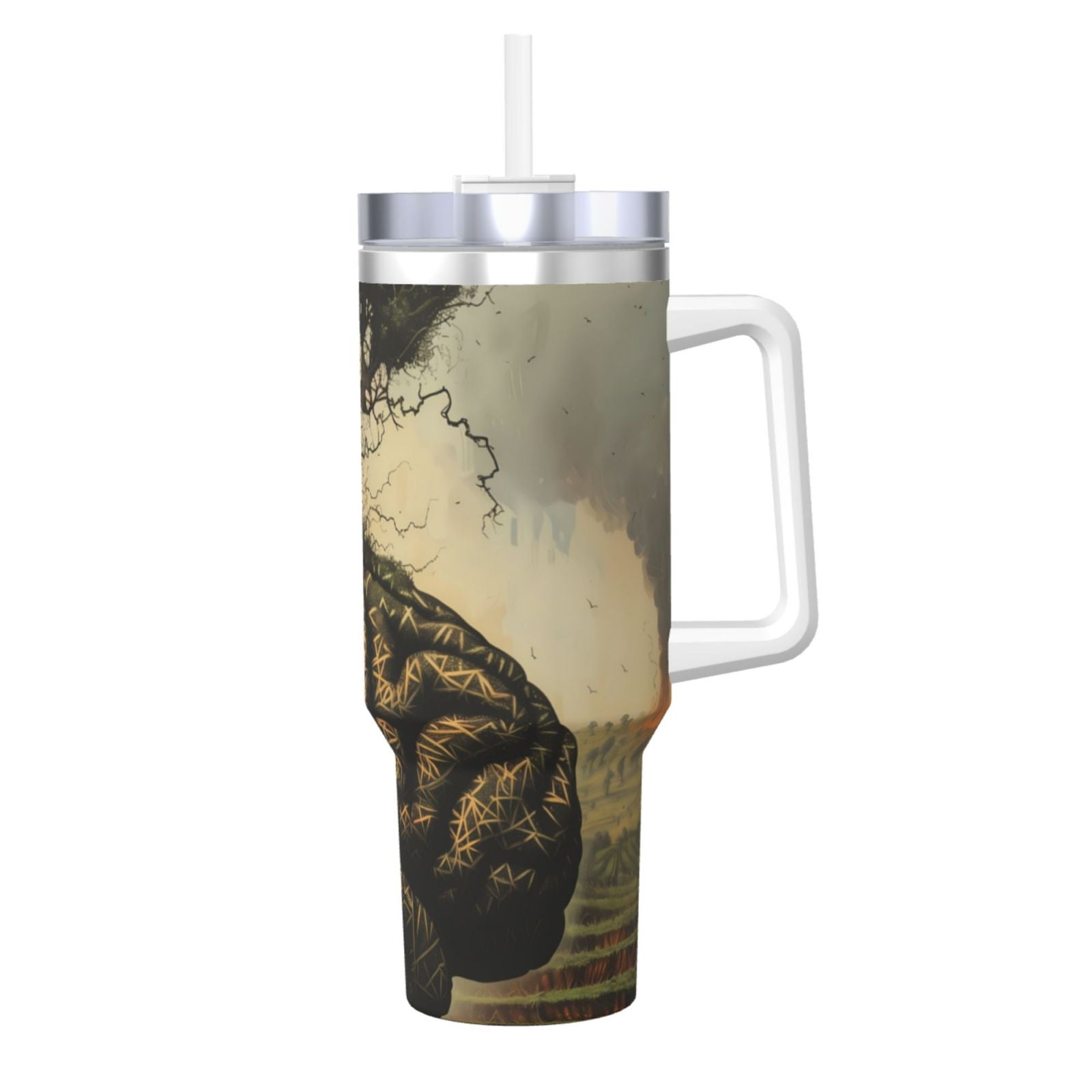 Disketp Surreal Brain Tree for 40 OZ Stainless Steel with Handle Lid ...